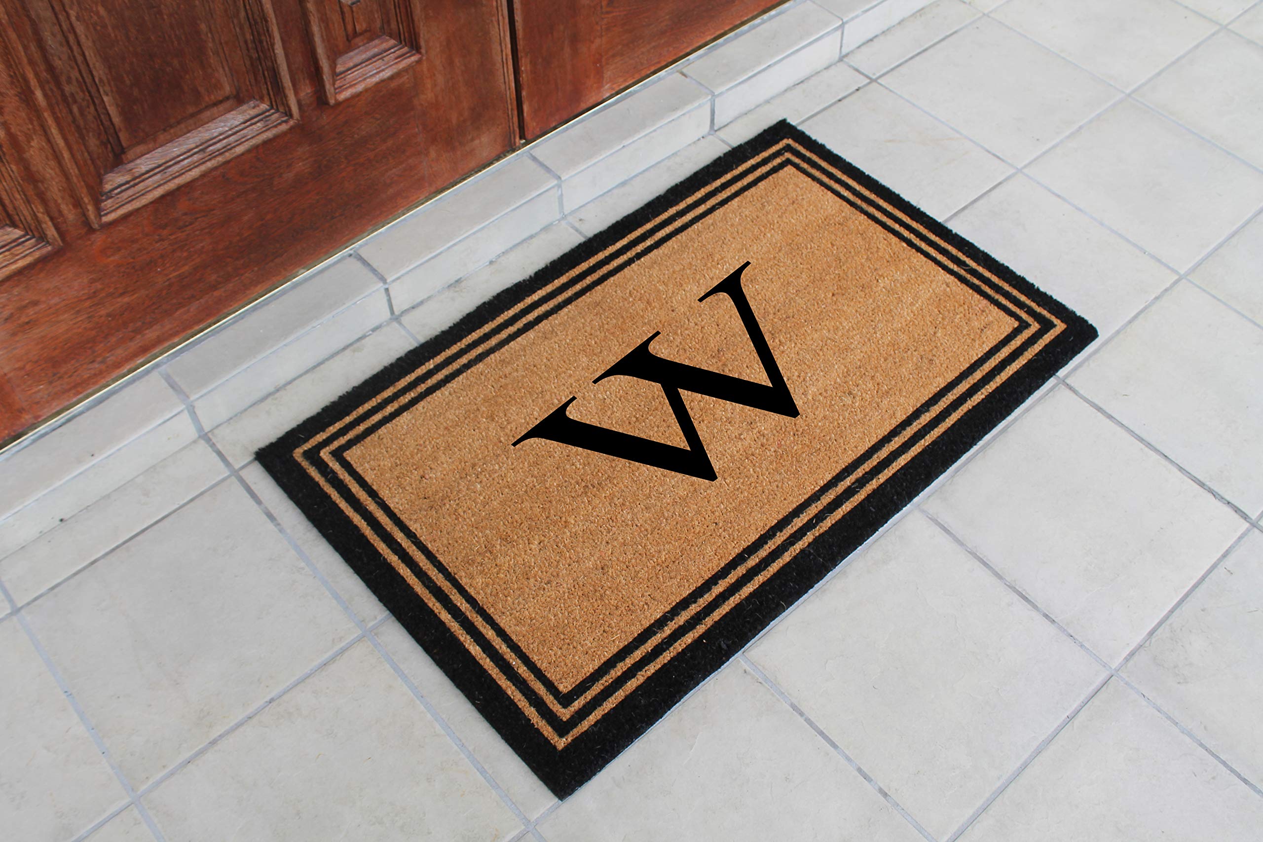 A1HC Natural Coir Monogrammed Picture Frame Door Mat For Front Door ...