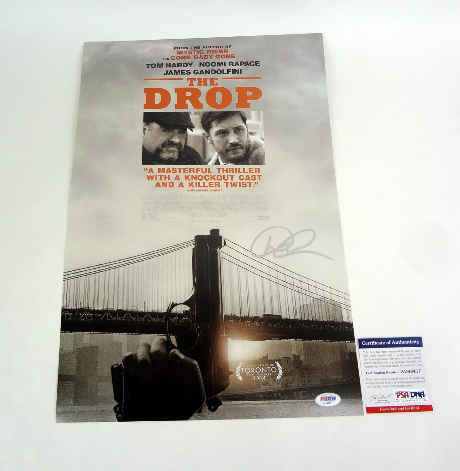 Dennis Lehane Author Signed Autograph The Drop Movie Poster PSA/DNA COA ...