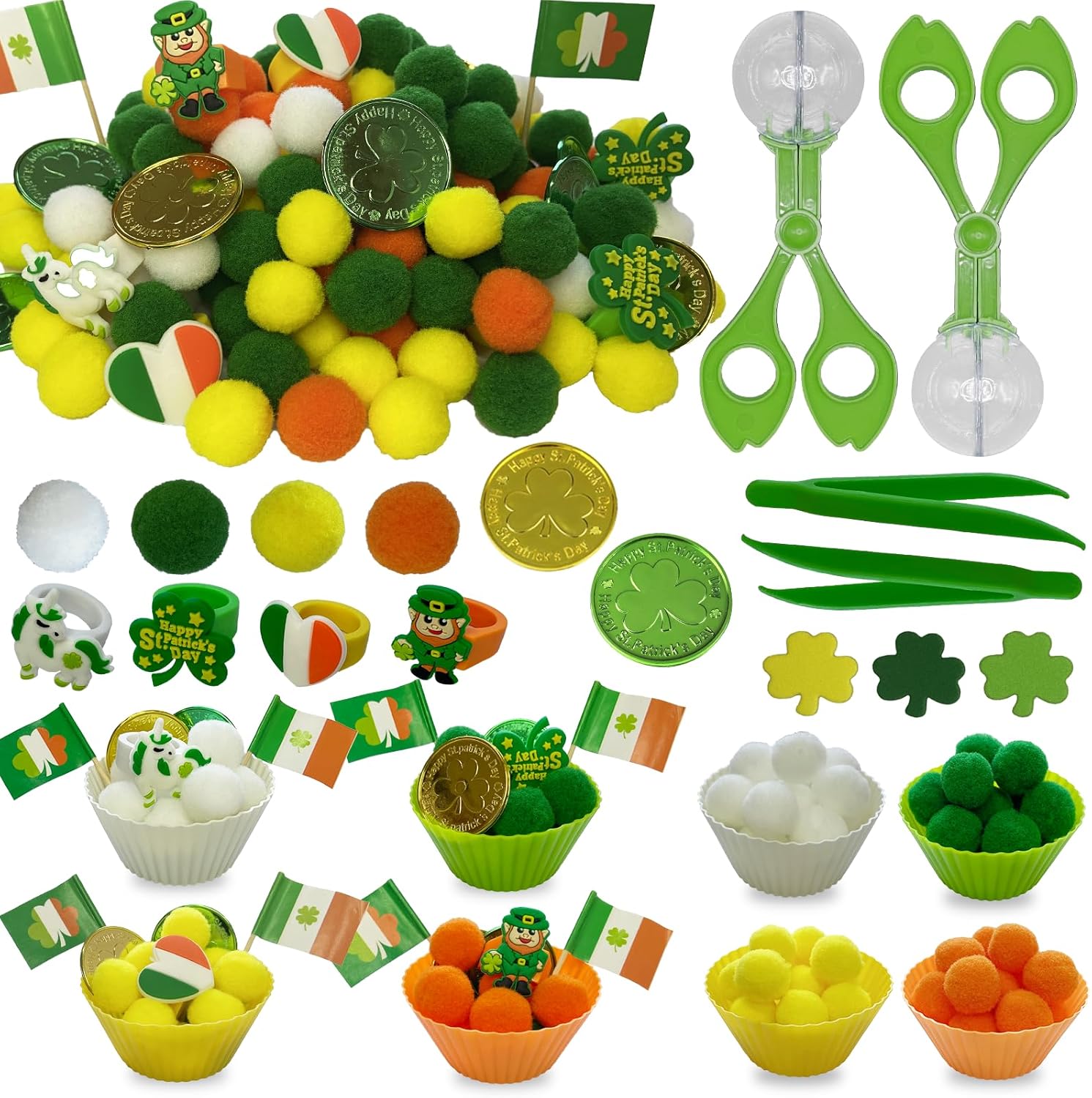 Amazon.com: 254 Pcs St. Patricks Day Sensory Bin Filler Fine Motor Toys ...