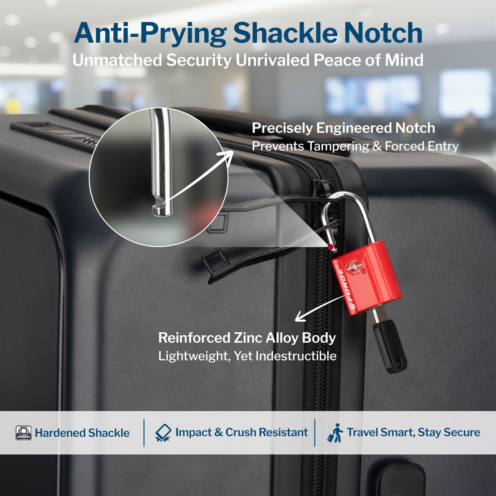 Snapklik.com : Forge Small TSA Approved Luggage Locks: Ultra Secure ...