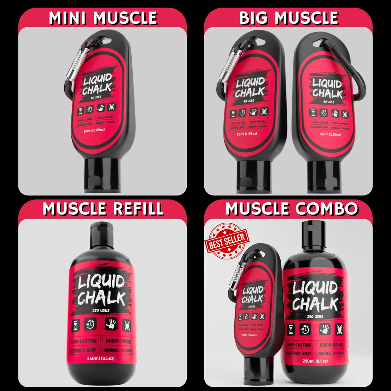 Liquid Chalk - Ultimate Grip Enhancer for Gym, Lifting, Climbing ...