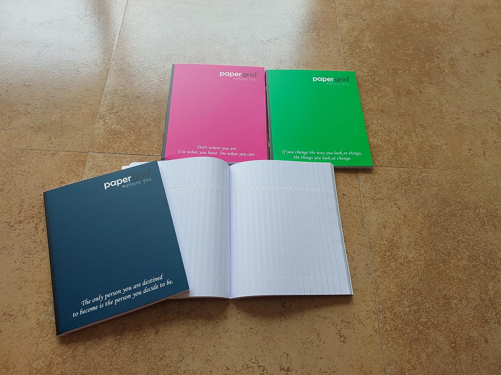 Papergrid Notebook - Short Book (19 cm x 15.5 cm), Maths Ruled, 152 ...