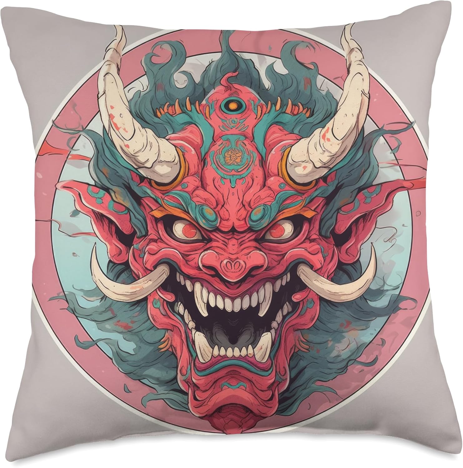 Amazon.com: Japanese Demon Gift Ideas Japanese Demon Face Mask Harajuku ...
