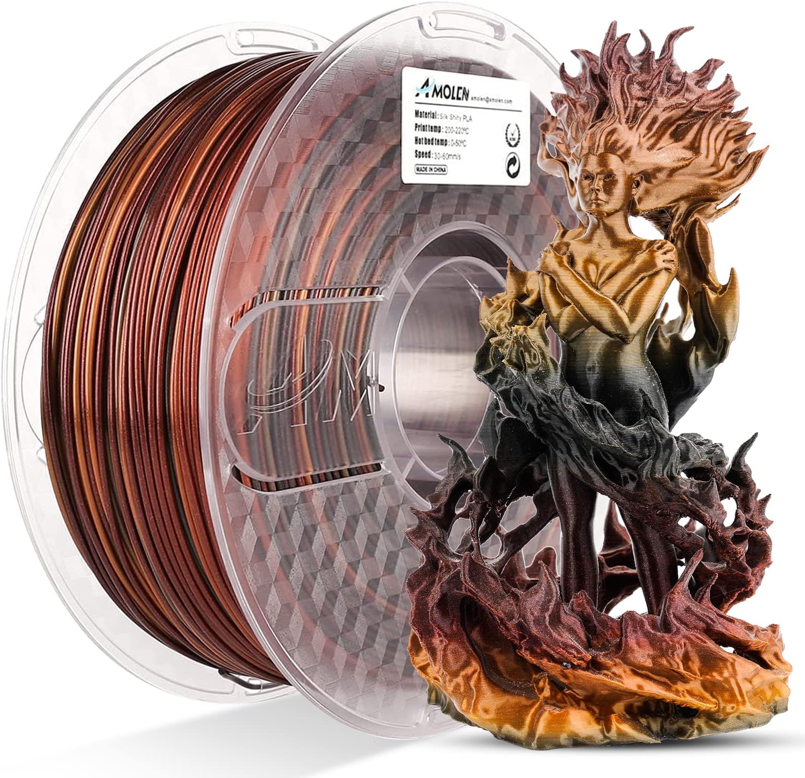 3D Filament 1kg B-Ware Filament Rolle in verschiedenen Farben Rot Gold ...