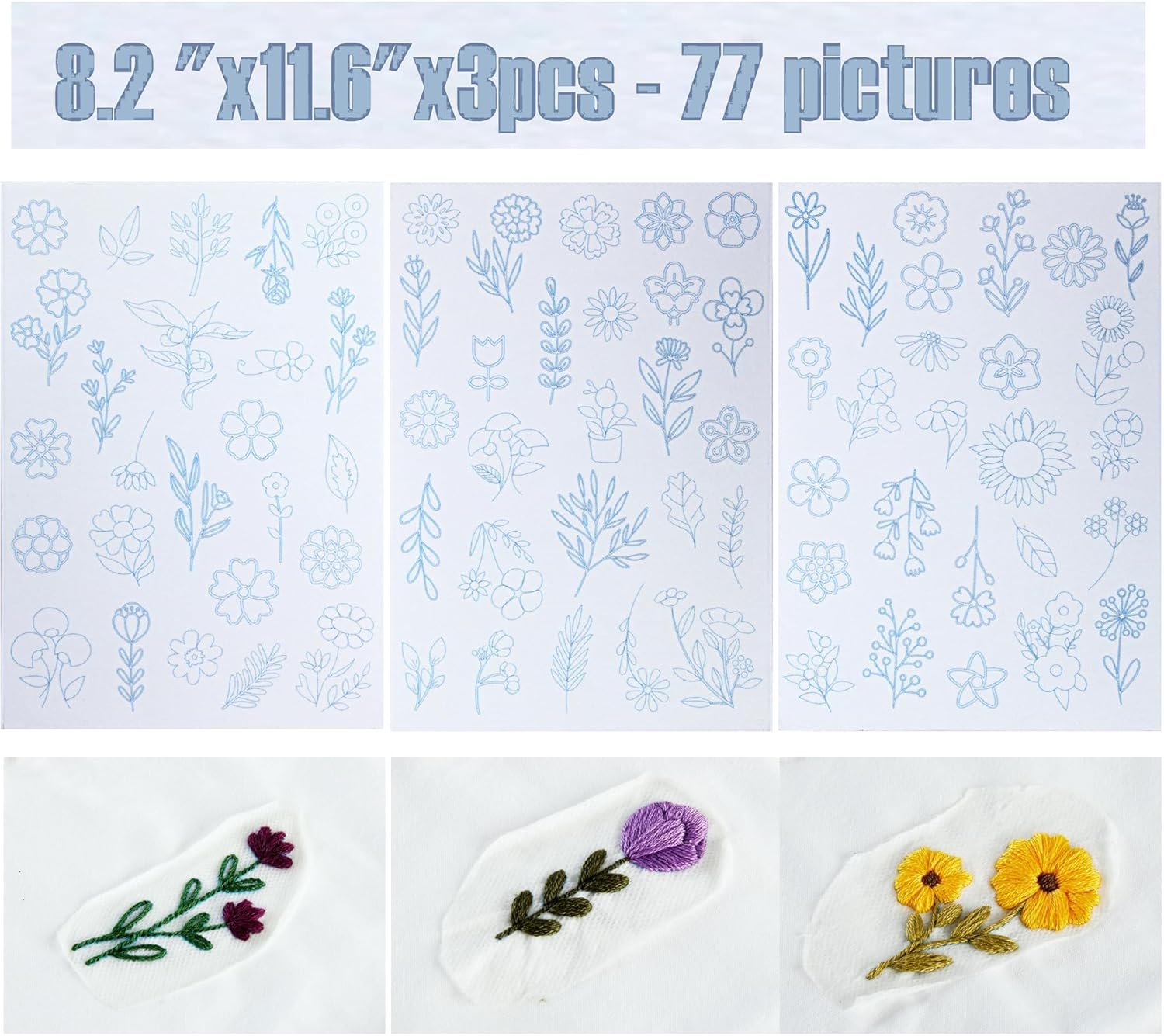 Amazon.com: Water Soluble Stabilizer for Embroidery Stick and Stitch ...