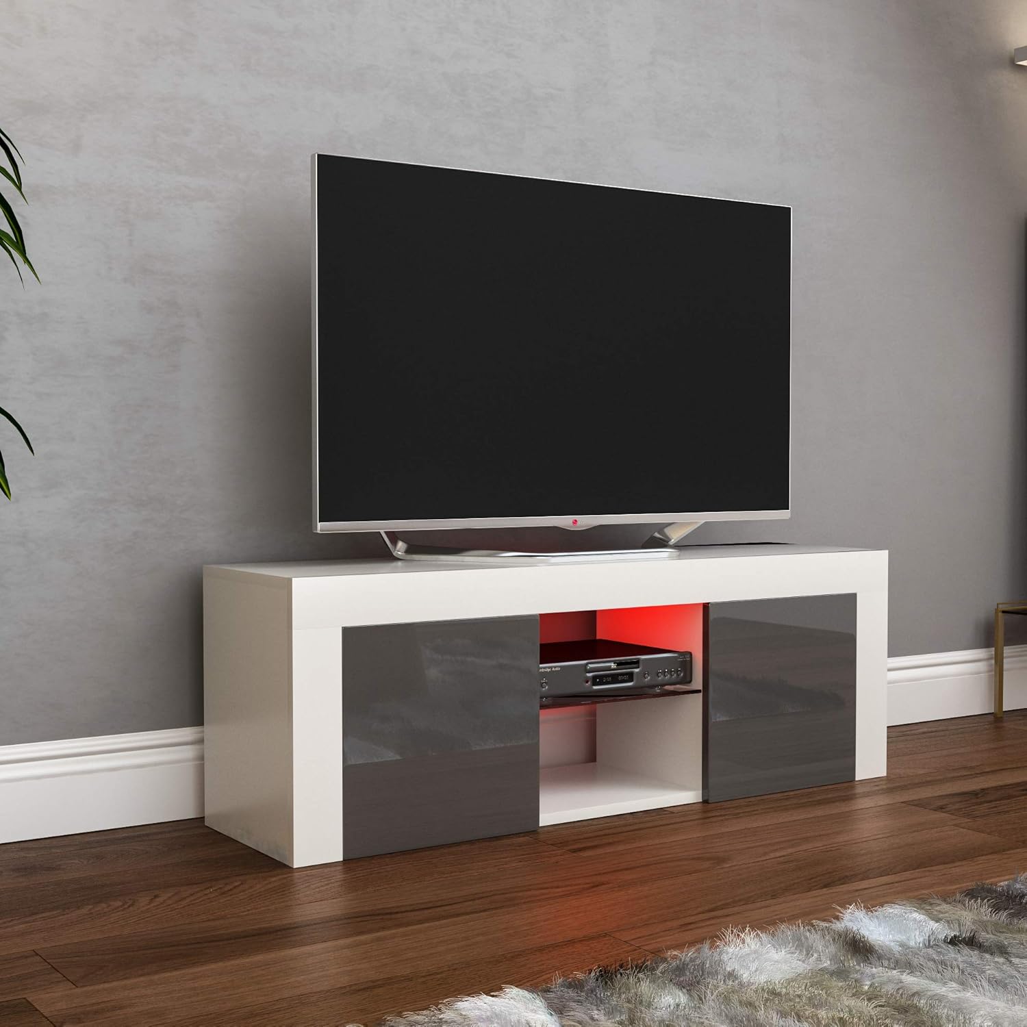 Vida Designs Eclipse LED TV Unit 2 Door Modern Gloss Matte MDF Living ...