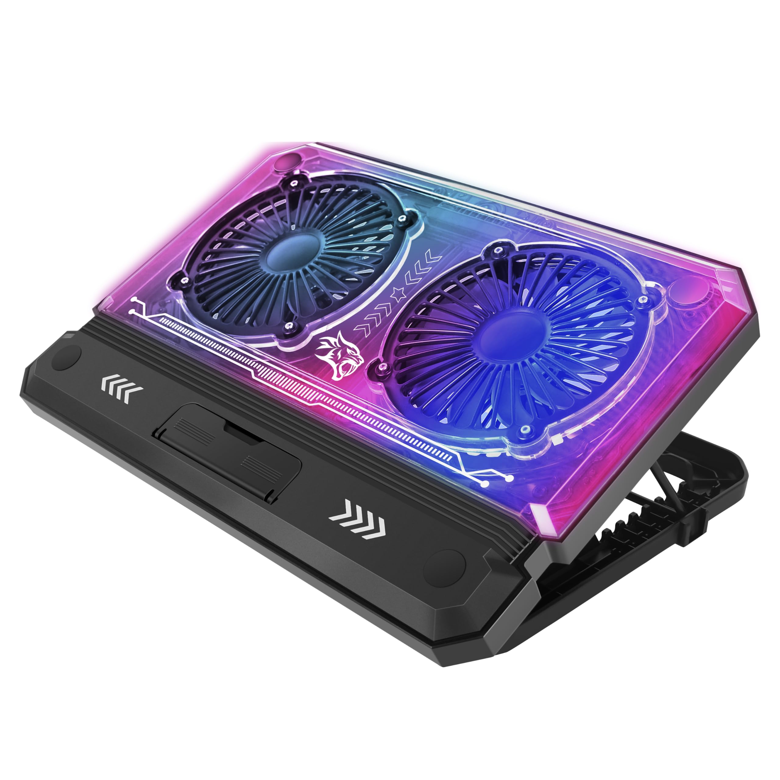 Gaming Crystal Shell Cooling Pad With RGB Porodo Crystal Shell Laptop ...