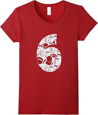 Amazon.com: T Shirt With The Number 6 : Clothing, Shoes & Jewelry