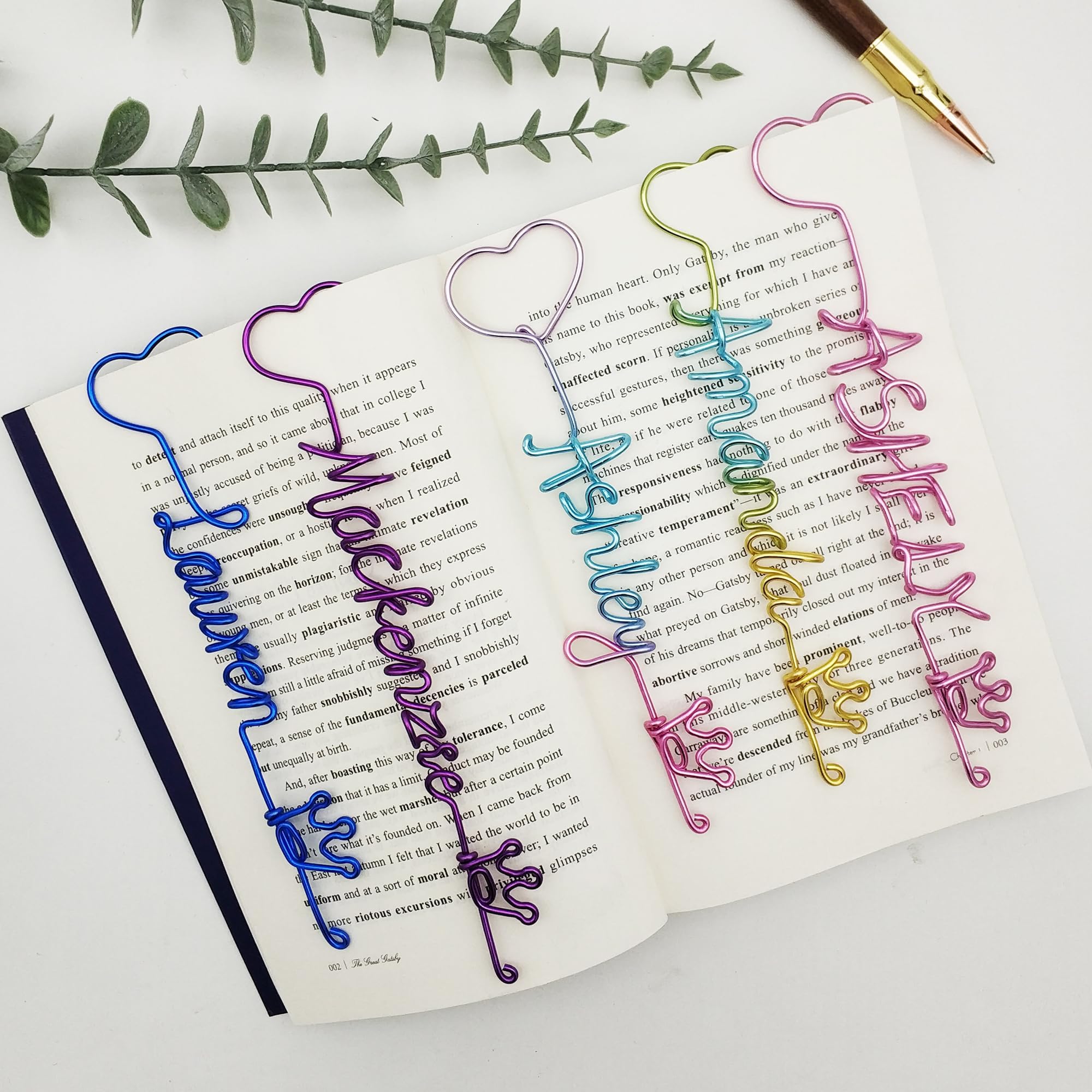 Amazon.com: Personalised and customised Colourful Aluminium Wire Name ...