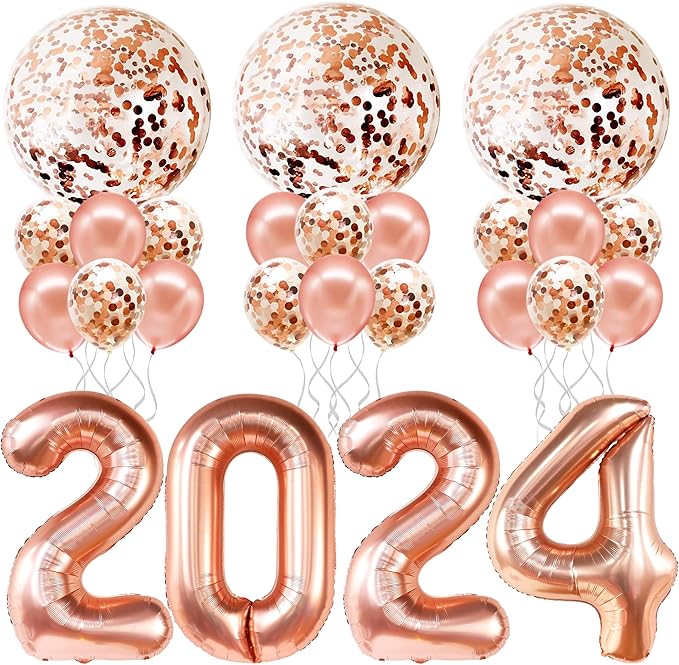 Amazon.com: KatchOn, 2024 Gold Balloons Set - Huge 40 Inch, Pack of 25 ...