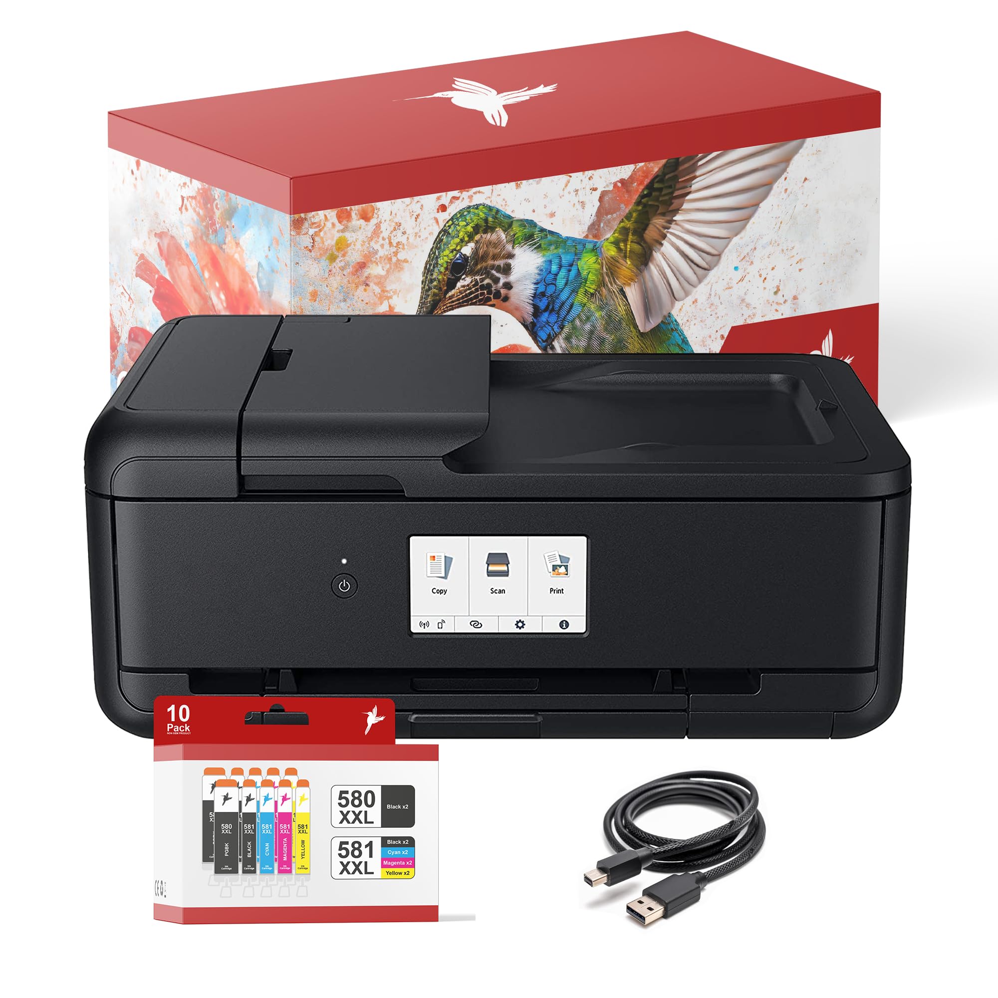 realink Bundle TS9550a Drucker mit 10 XXL Druckerpatronen: Amazon.de ...