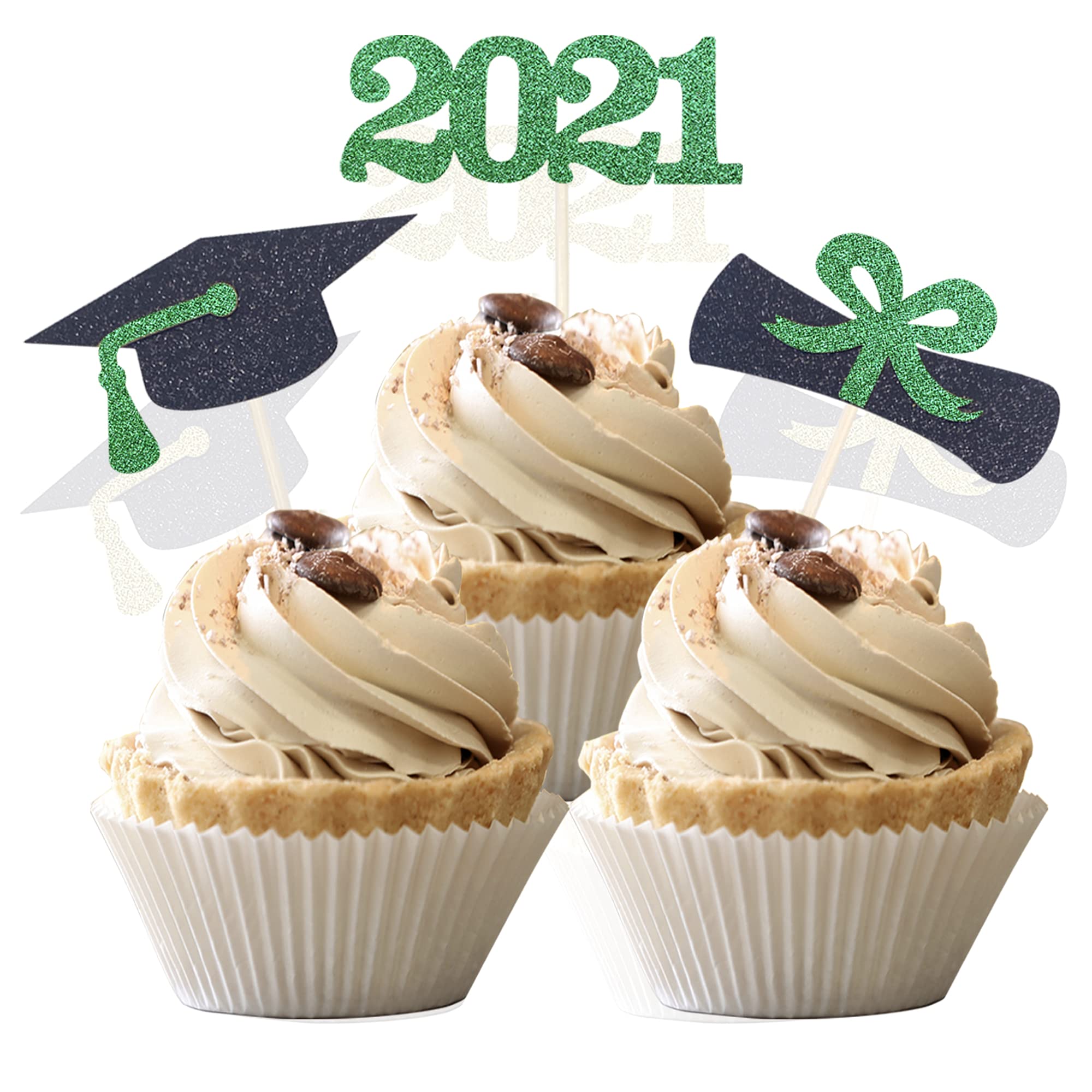 Graduation Cake Decorations 24pcs Graduation Cupcake Toppers 2025 ...