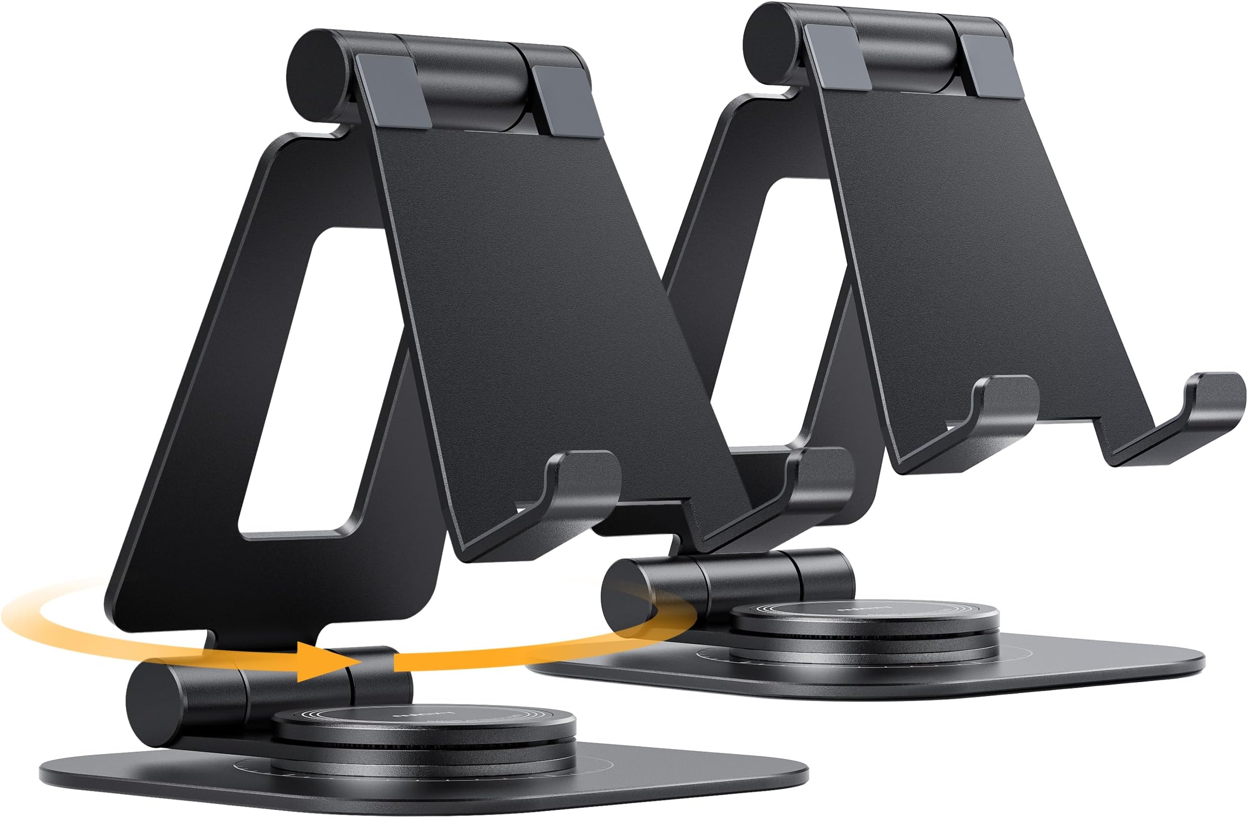 Amazon.com: Nulaxy 2 Pack Dual Folding Cell Phone Stand, Fully Adjustable Foldable Desktop Phone ...