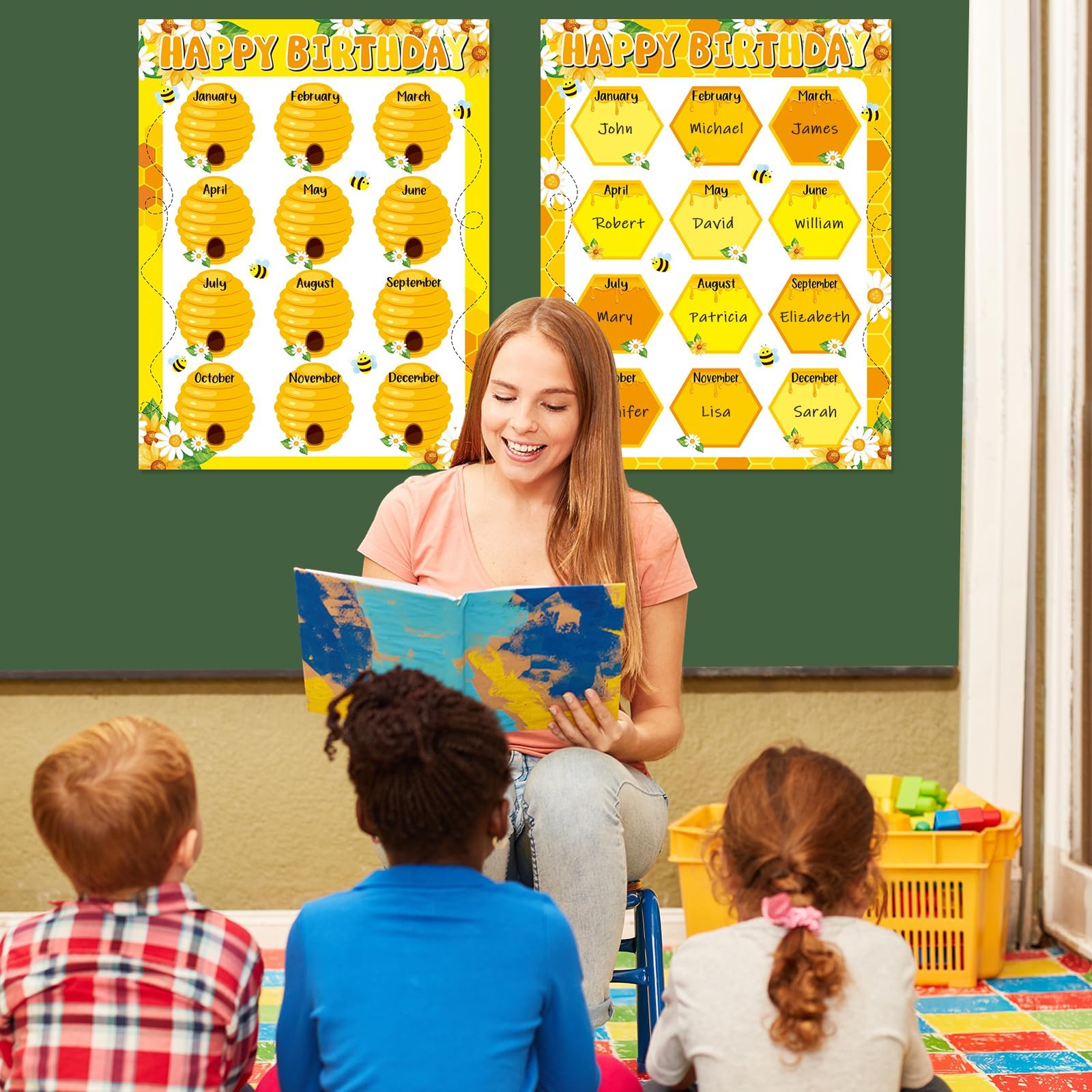 Bee Bulletin Board Set Whaline 26Pcs Bee Motivational Bulletin Board ...