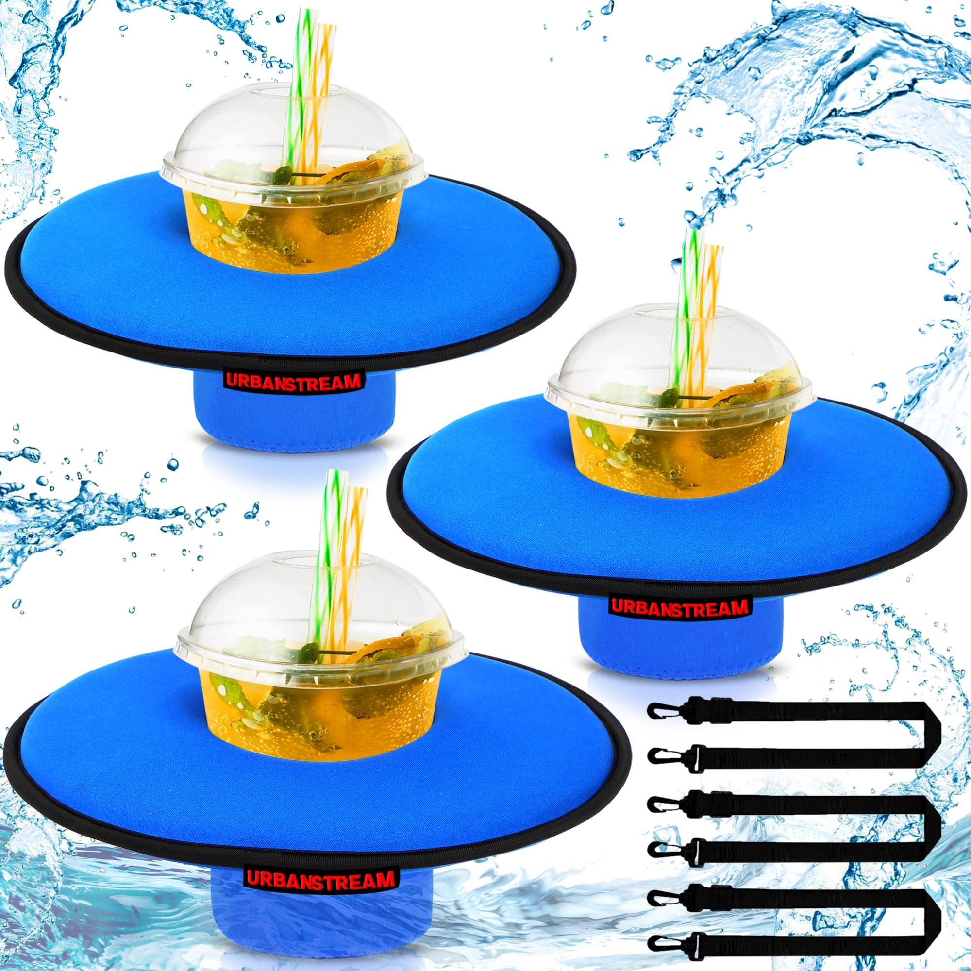 Amazon.com: 4 pcs Neoprene Floating Drink Holder for Pool - Medium Size ...