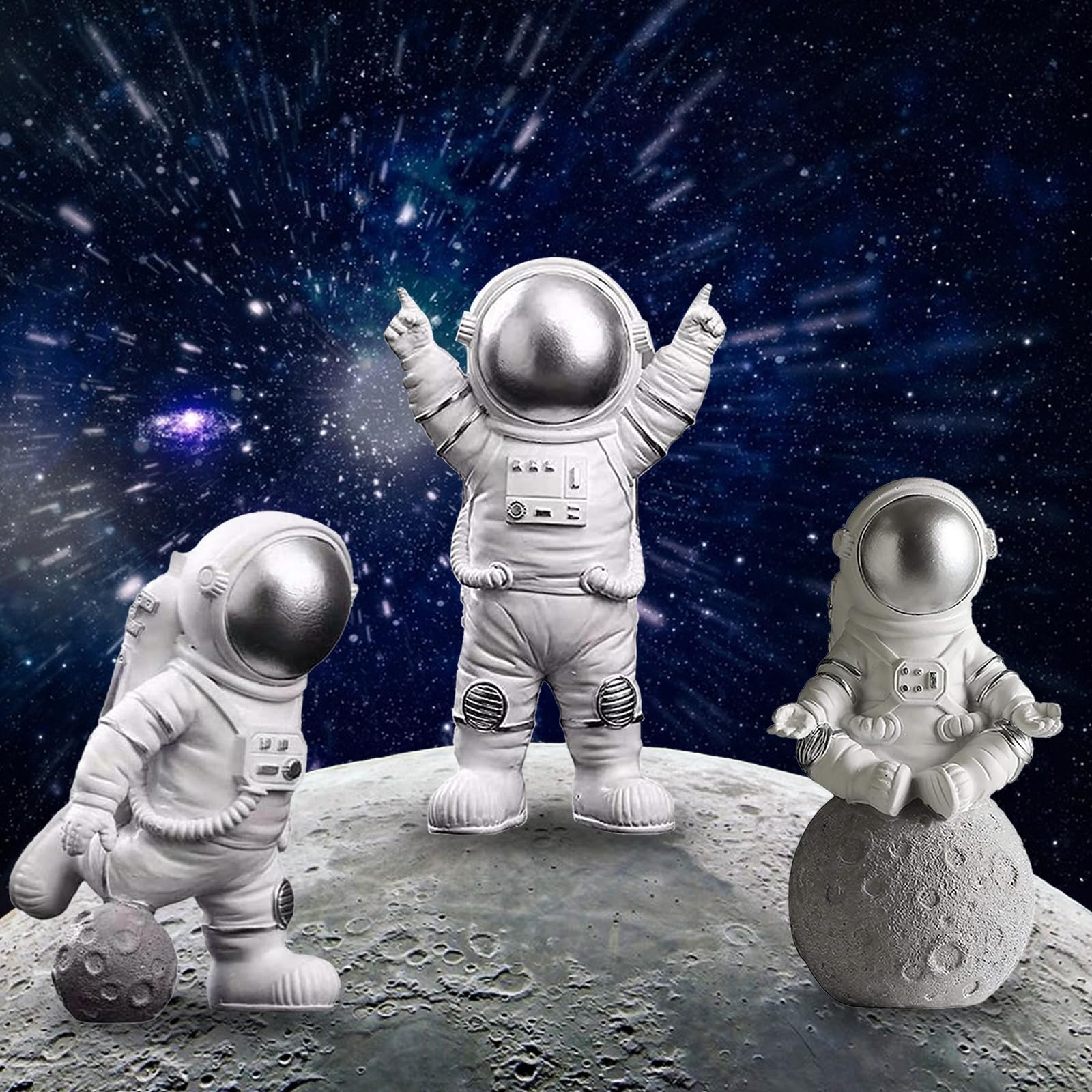 Amazon.com: Ecacon Figurine Astronaut Statue Spaceman Décor,Desktop ...
