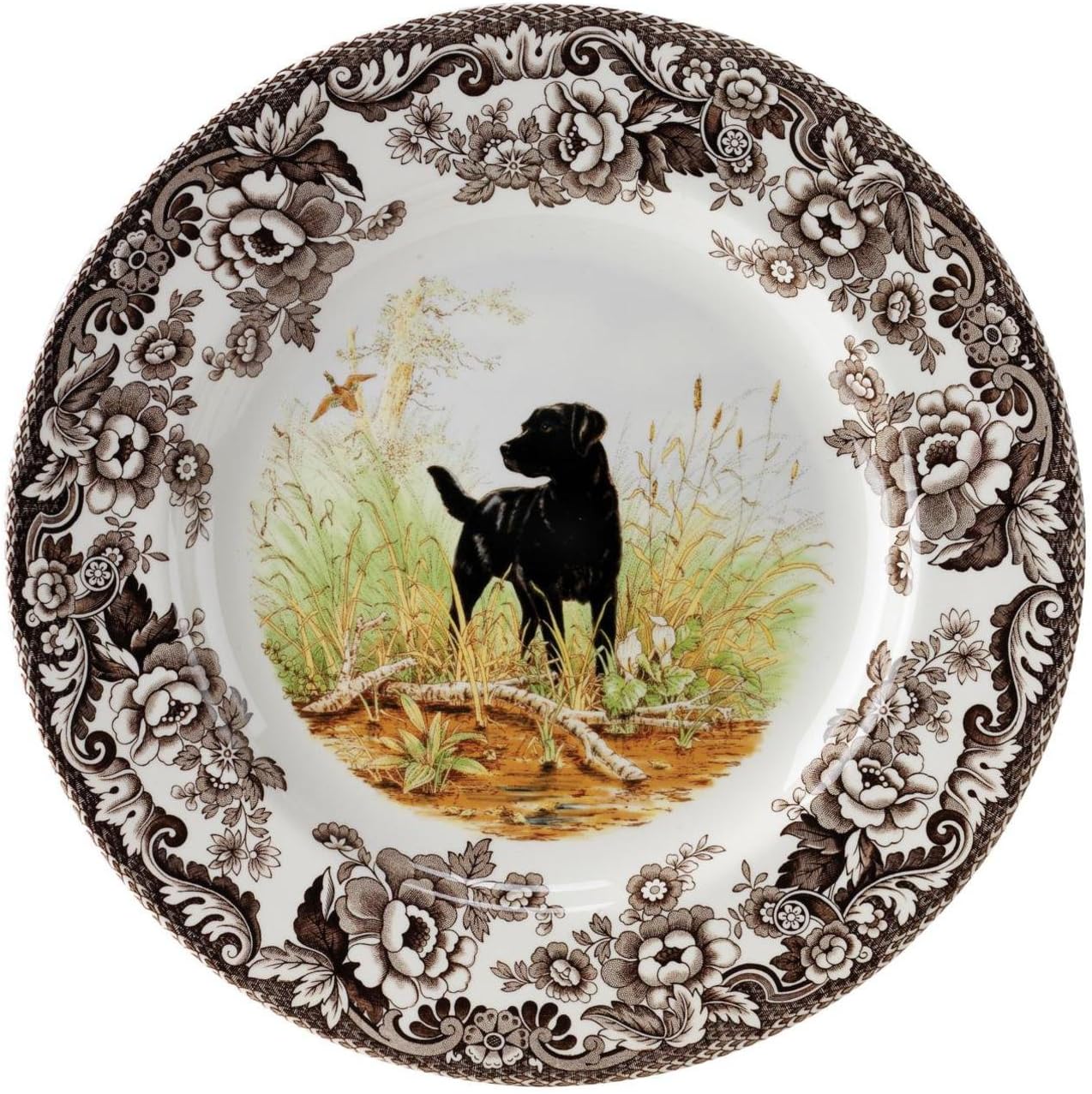 Spode Woodland Hunting Dogs Black Labrador Dinner Plate : Amazon.ca: Home