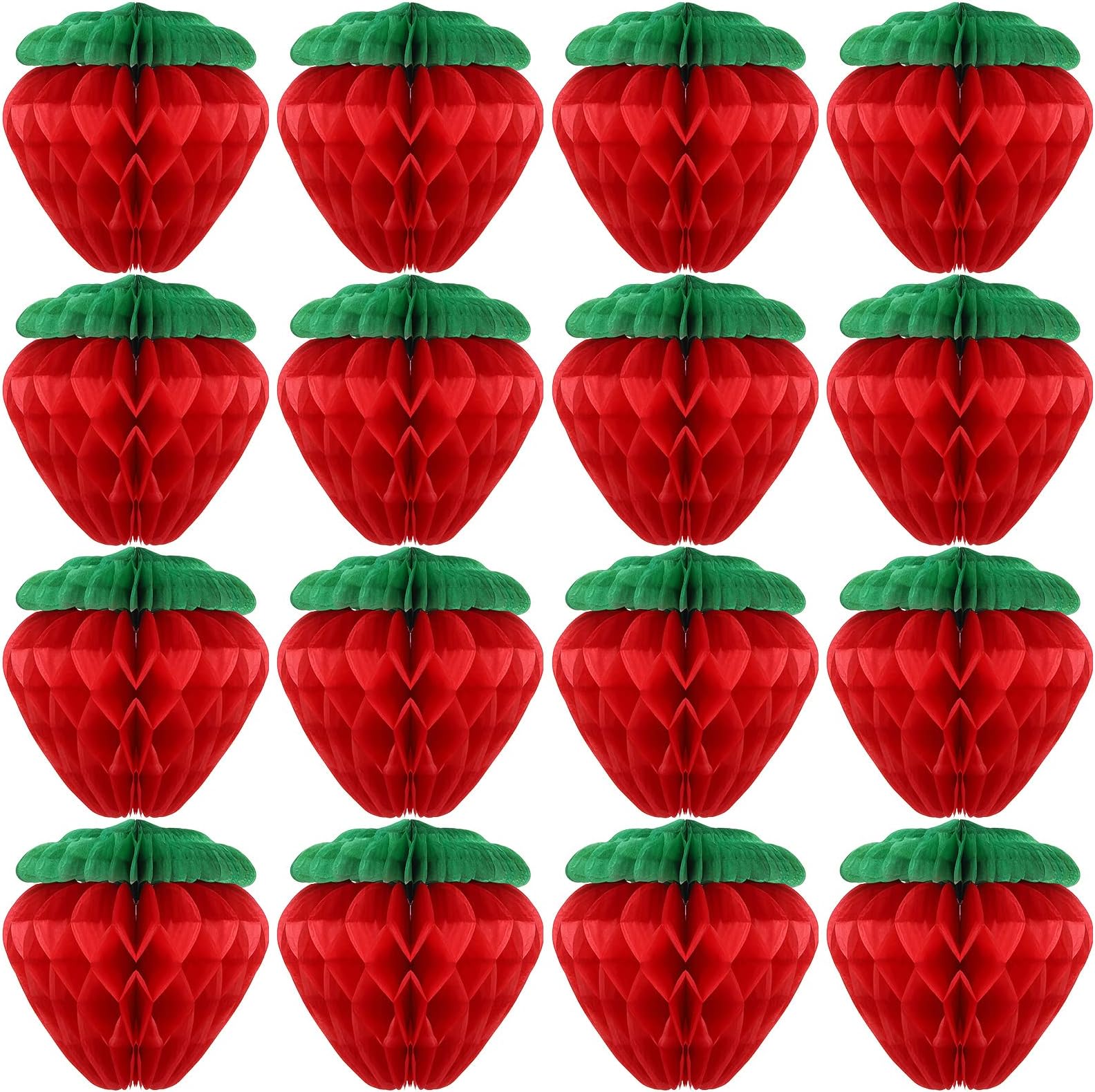 Amazon.com: 6-pack 10 Inch Paper Strawberry Decoration, Red : Home ...
