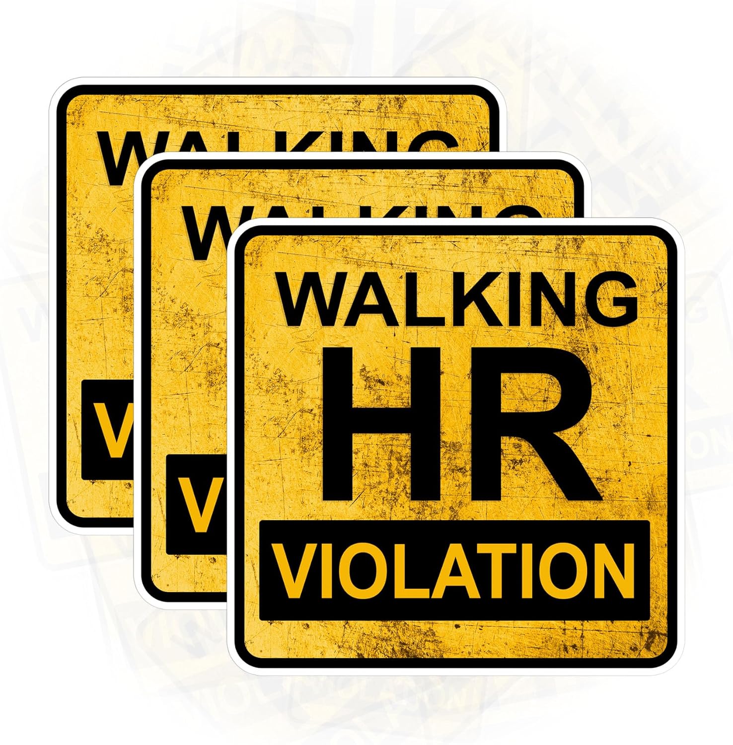 Amazon.com - (3PCS) Walking HR Violation Sticker Funny Retro Human ...