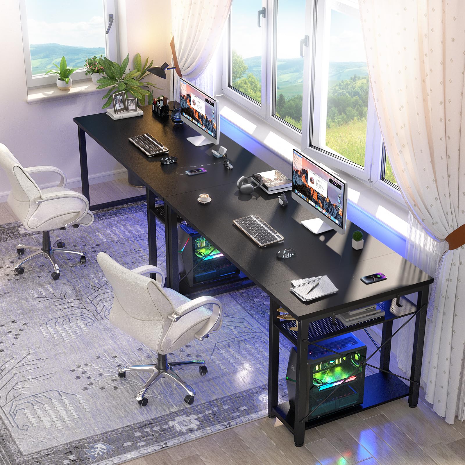 Snapklik.com : Besiost Small Gaming Desk, 47.2 Inches Computer