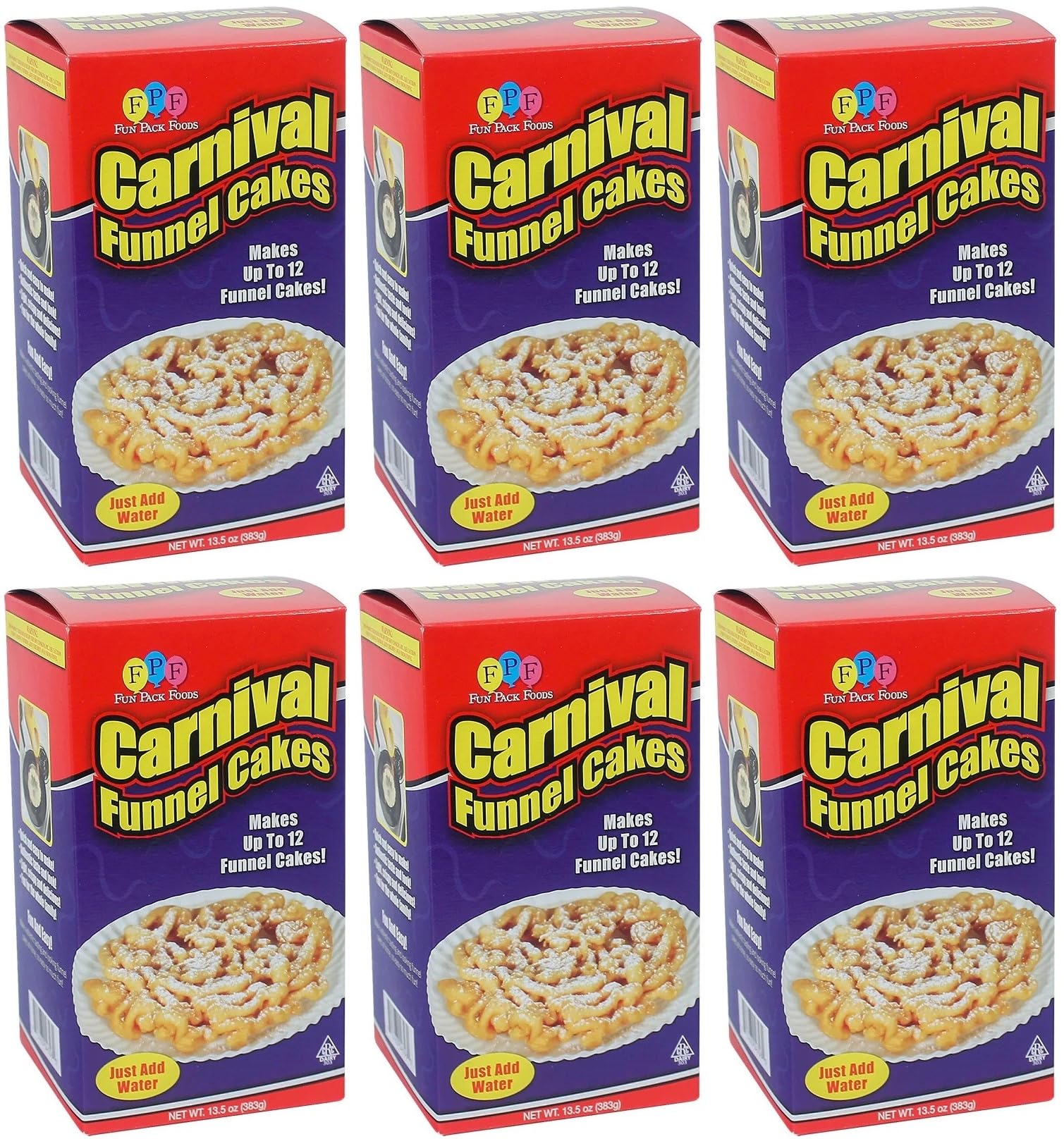 Amazon.com : Fun Pack Foods - Funnel Cake Mix - 6/13.5oz - (81oz. Value ...