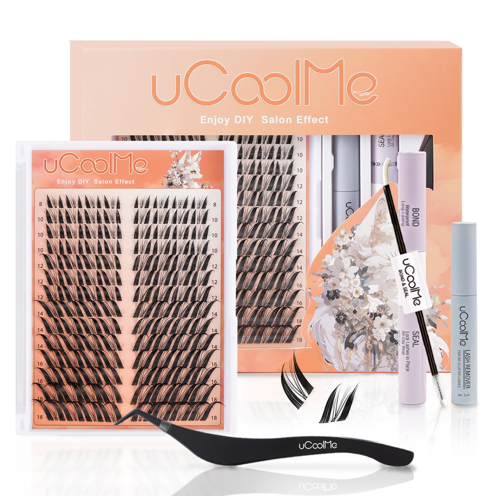 Amazon.com: FairyFox Lash Clusters Kit 8-18mm Manga FoxEye Eyelash ...