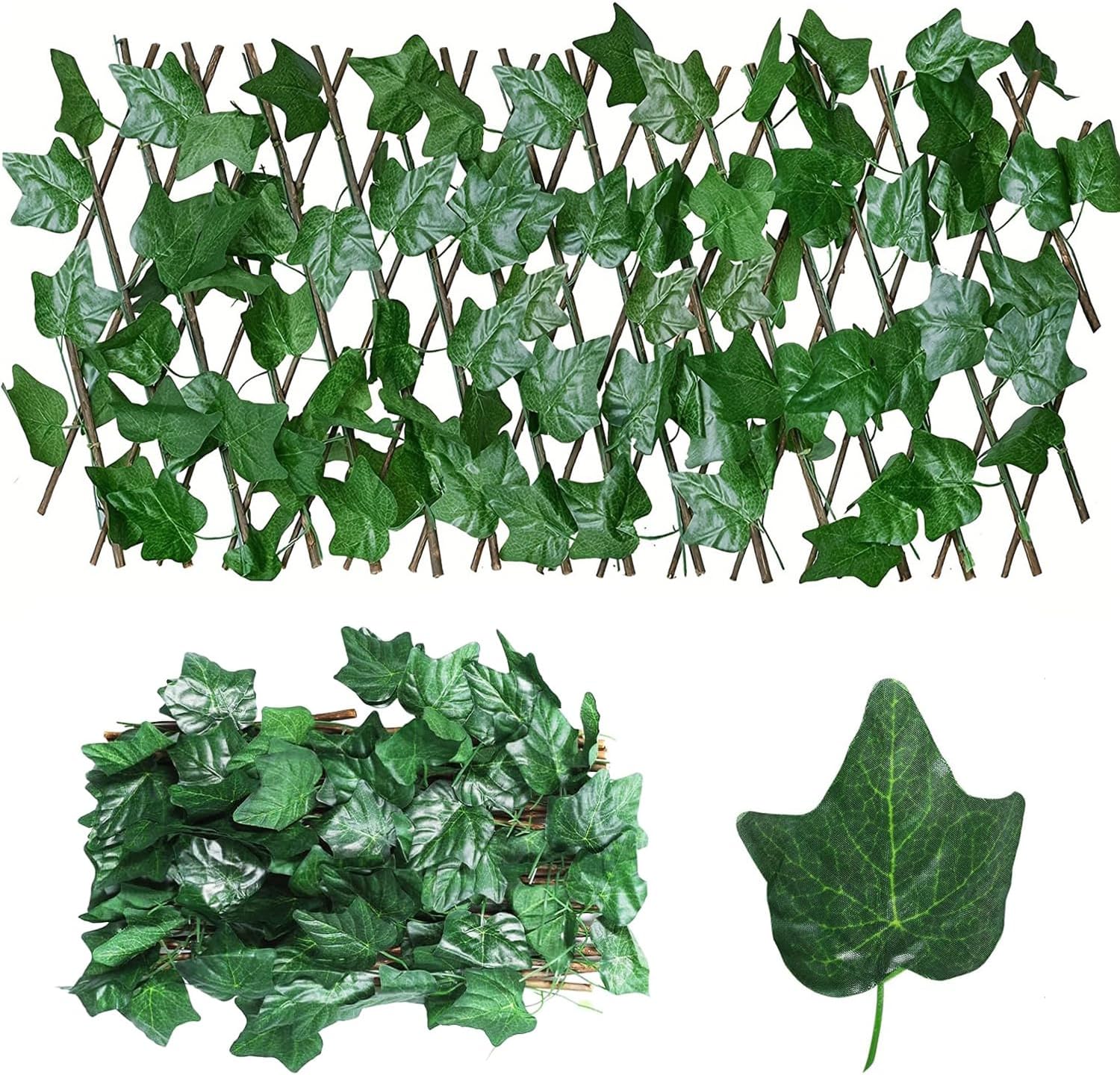 Artificial Ivy Leaf Screening, Expandable Fence Panel Privacy Screen ...