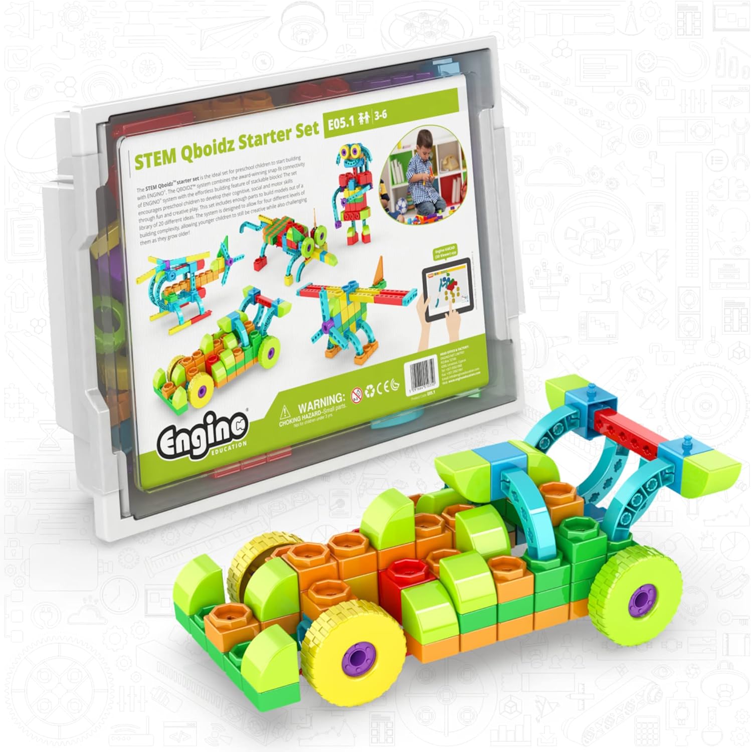 Amazon.com: STEM Qboidz Starter Set Nursery School 3-6 Years Old (1-2 ...