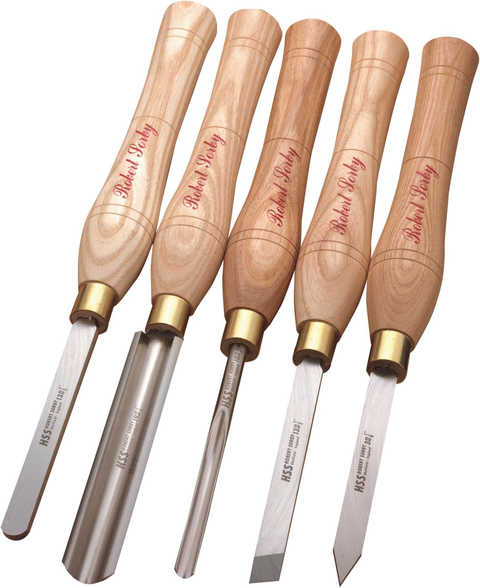 Crown 290 High Speed Steel Woodturning Set in Wooden Box, 8-Piece ...