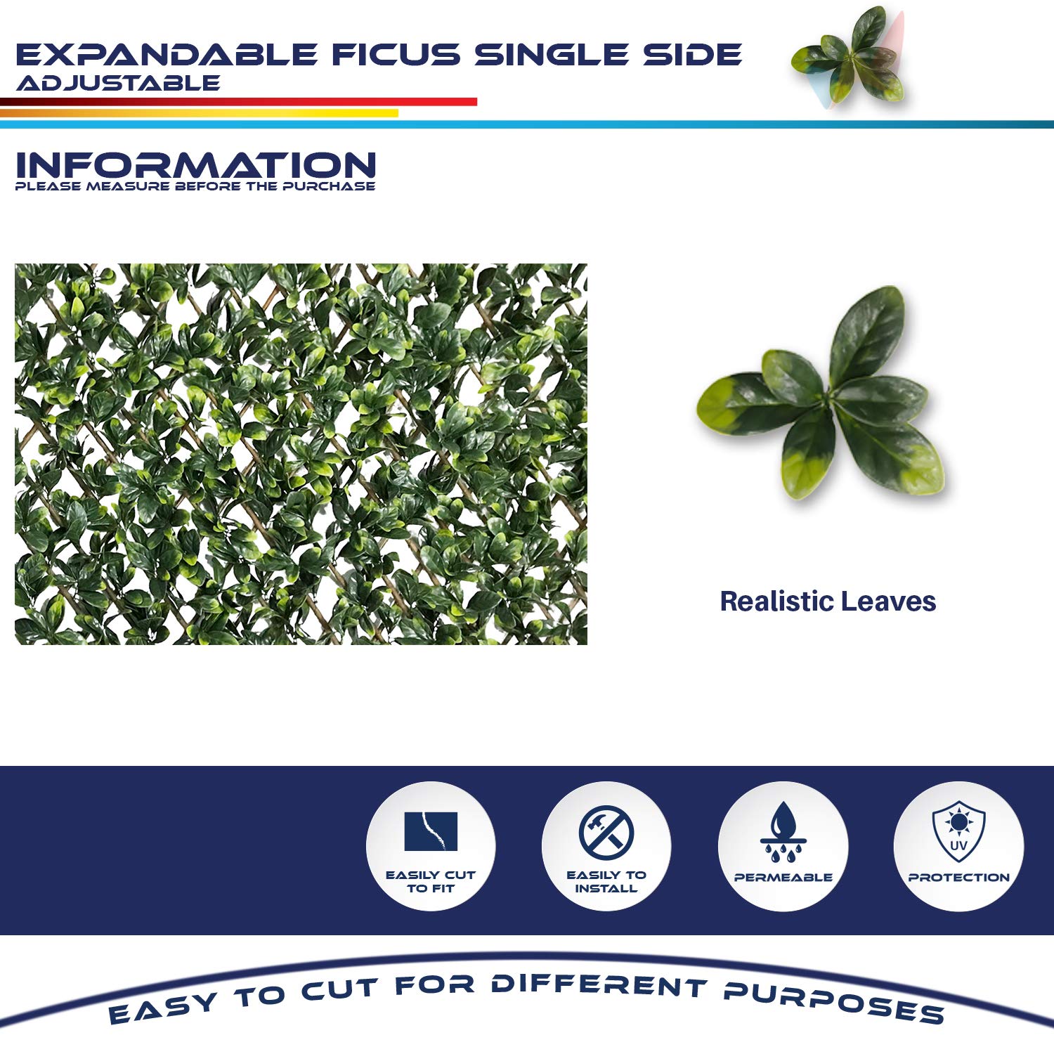 Snapklik.com : Windscreen4less Artificial Expandable Ficus Leaf Faux ...