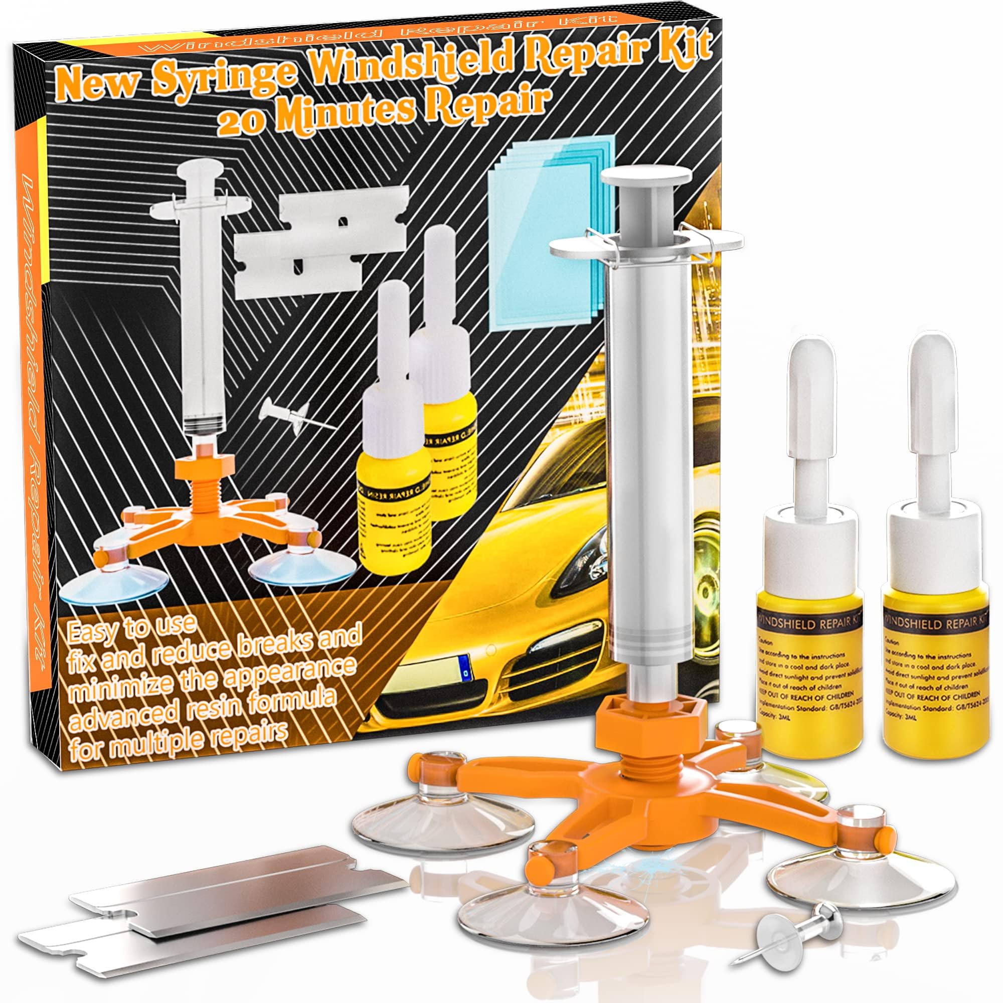 Windshield Repair Kit, Efficient Windshield Crack Repair Kit, Upgraded ...