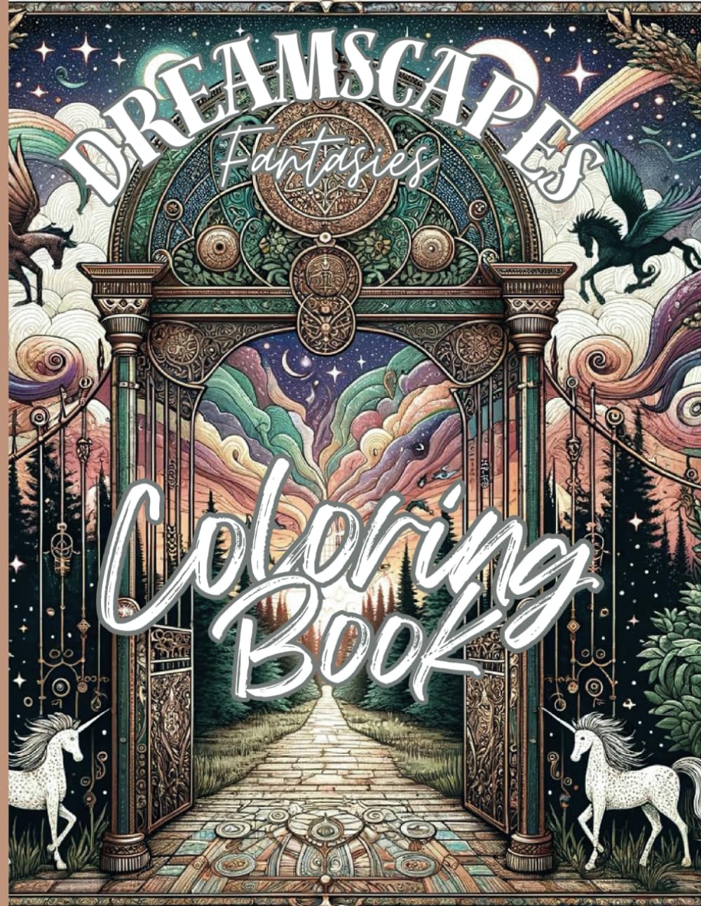 Amazon.com: Dreamscapes and Fantasies coloring book: Stress relief for ...