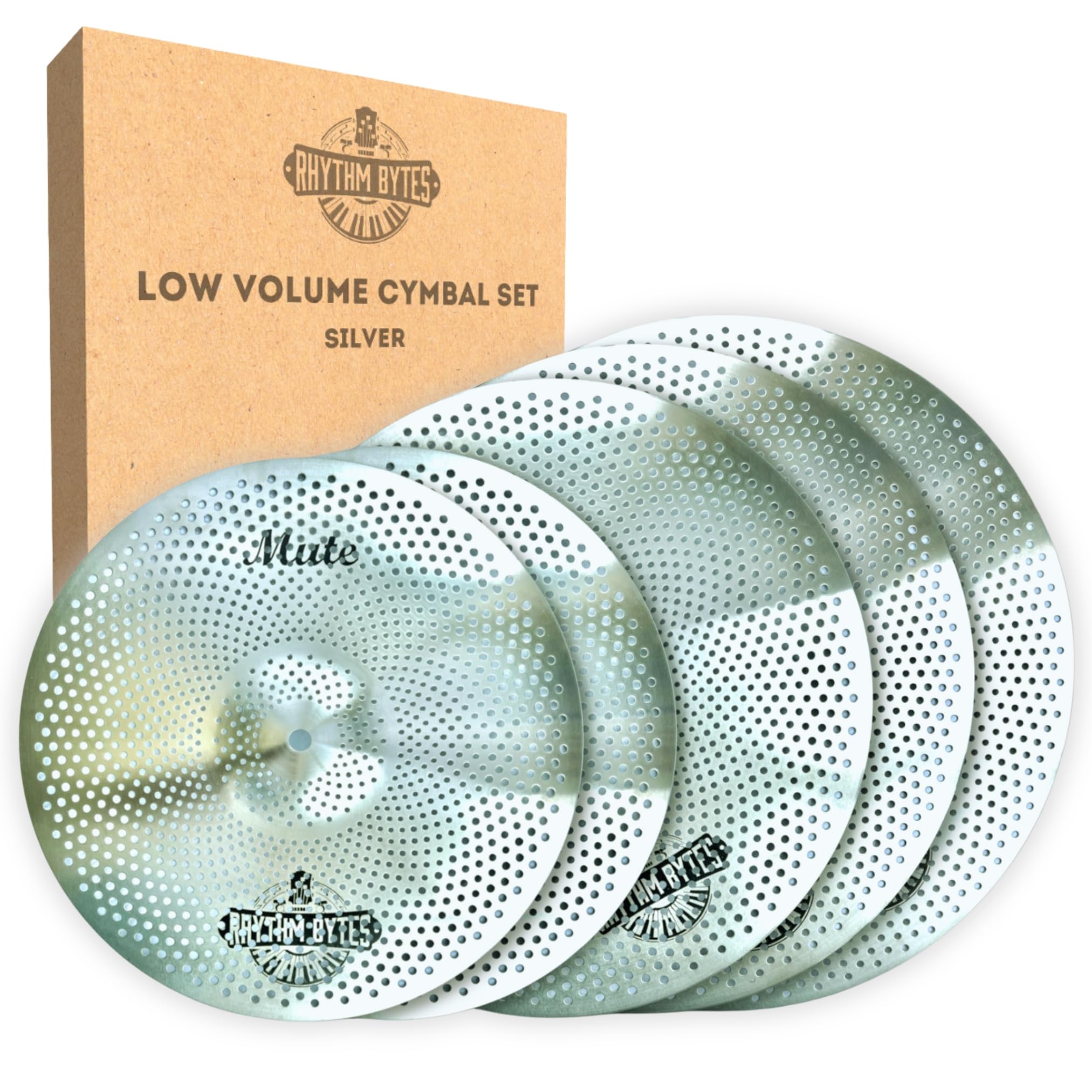 Amazon.com: Rhythm Bytes Low Volume Cymbal Pack | 5-Piece Quiet Cymbal ...