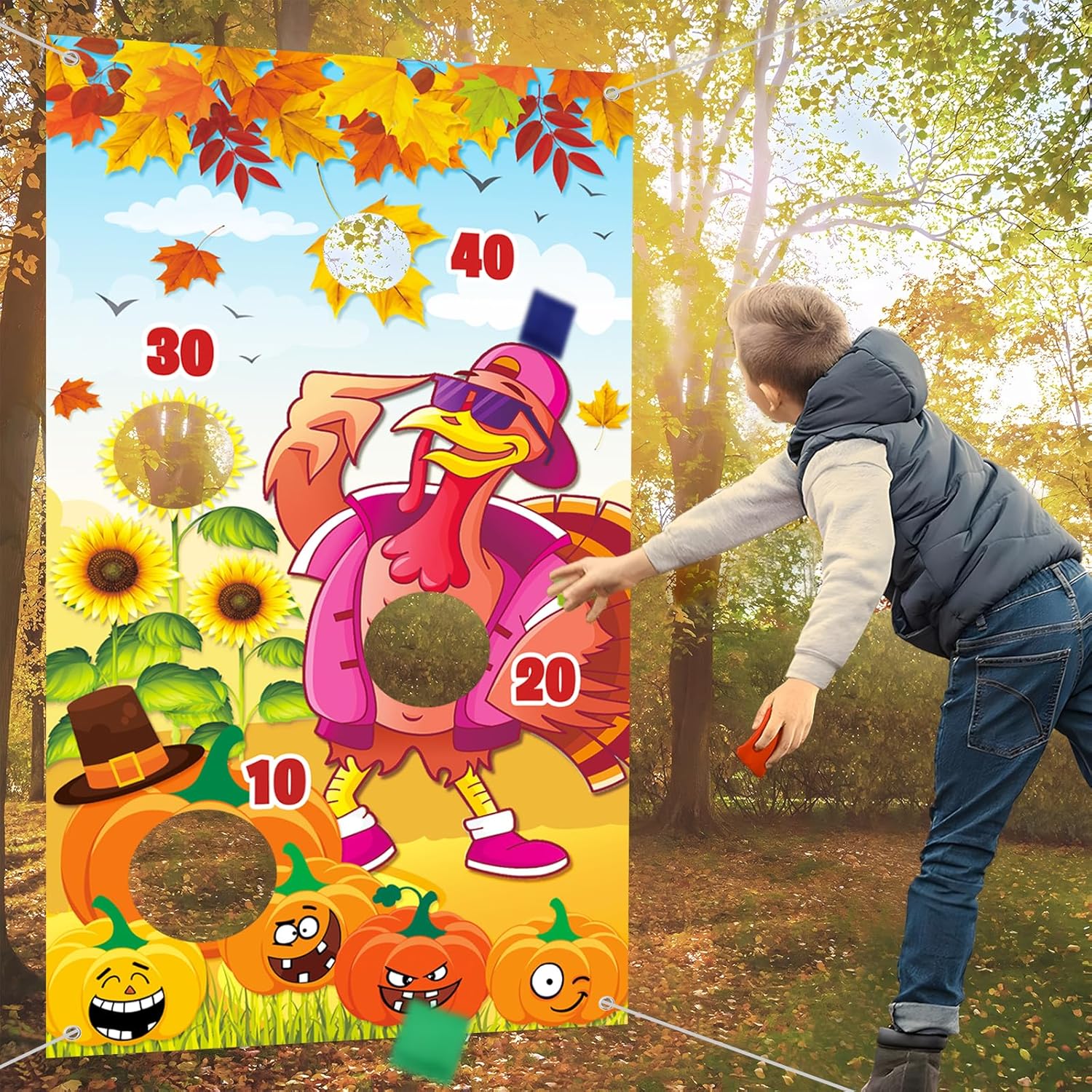 Amazon.com: Fall Festival Games, Thanksgiving Games Outdoor Bean Bag ...