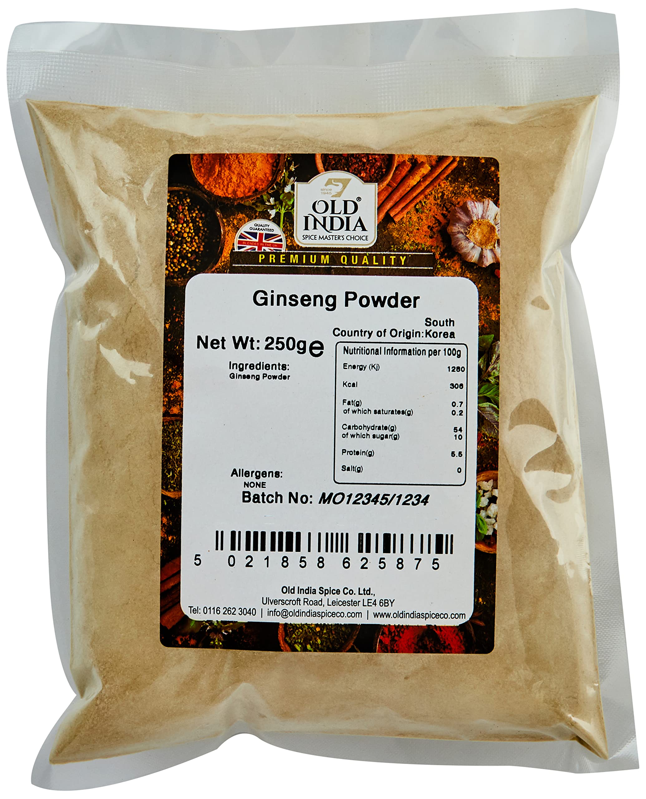 Old India Ginseng Powder 250 g : Amazon.co.uk: Grocery