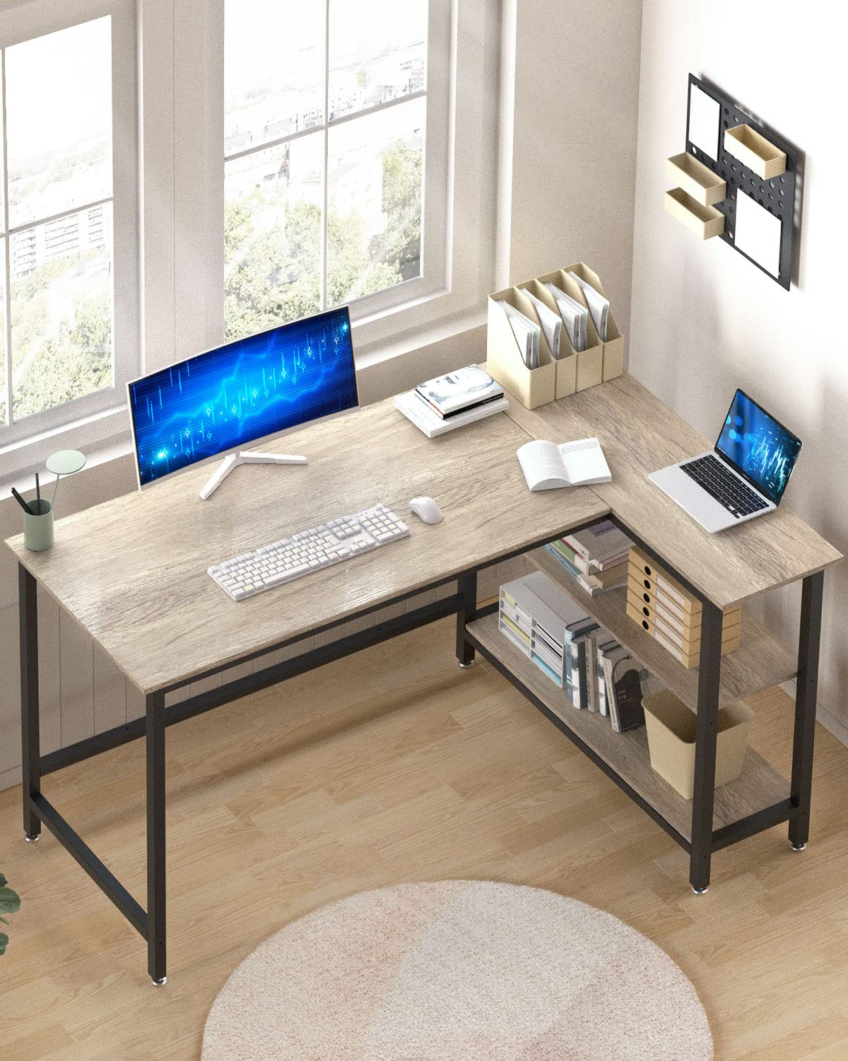 Snapklik.com : WOODYNLUX L Shaped Computer Desk - 43 Inch Home Office Desk