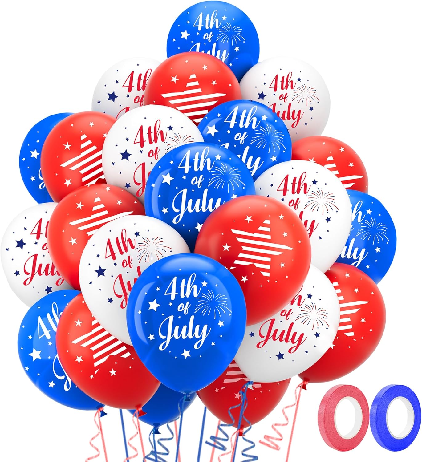 Amazon.com: 4th of July Balloons, 30 PCS 4th of July Decorations ...