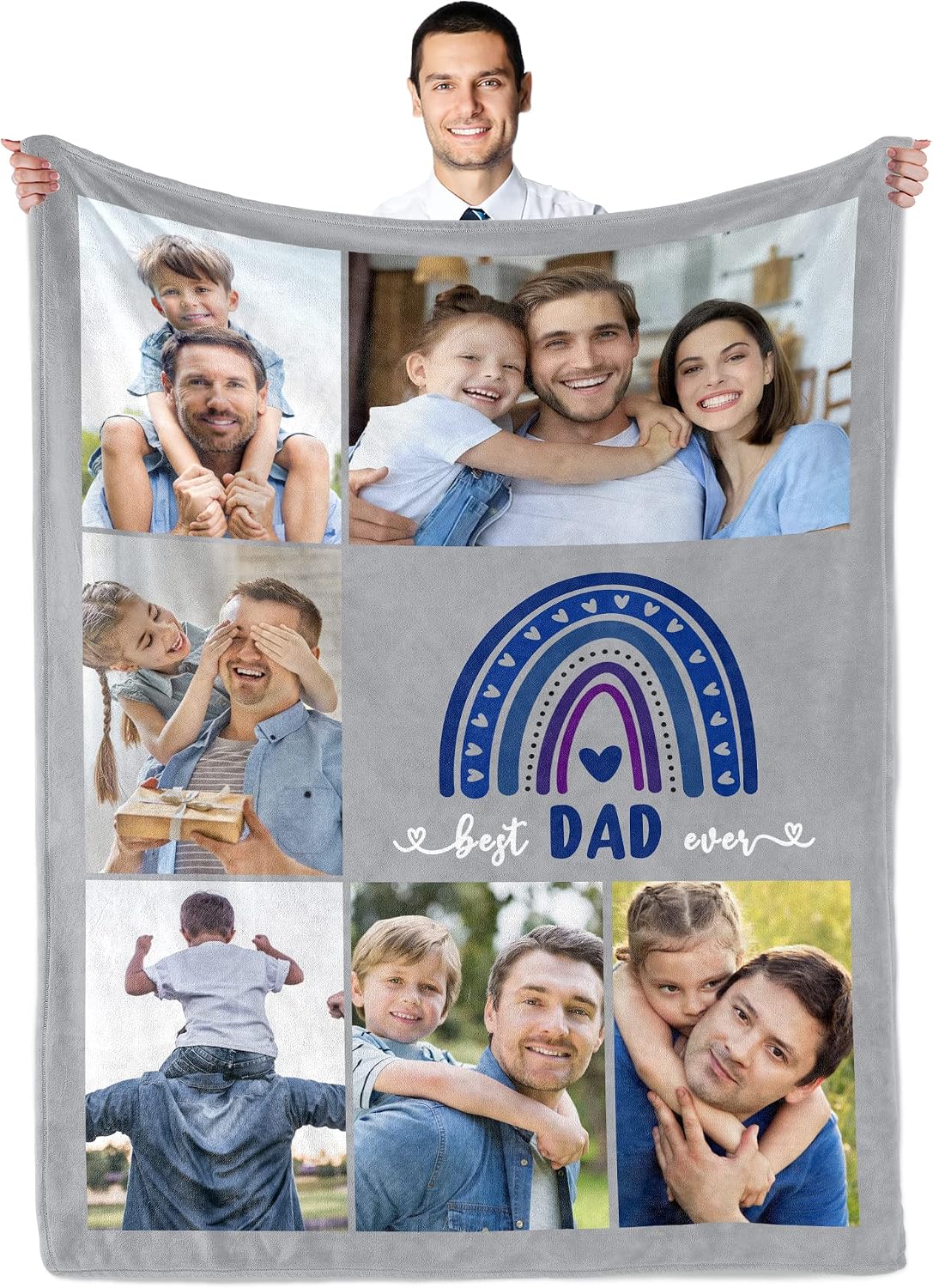 Amazon.com: Prints Fun Personalized Fathers Day Blanket Gifts, Custom ...