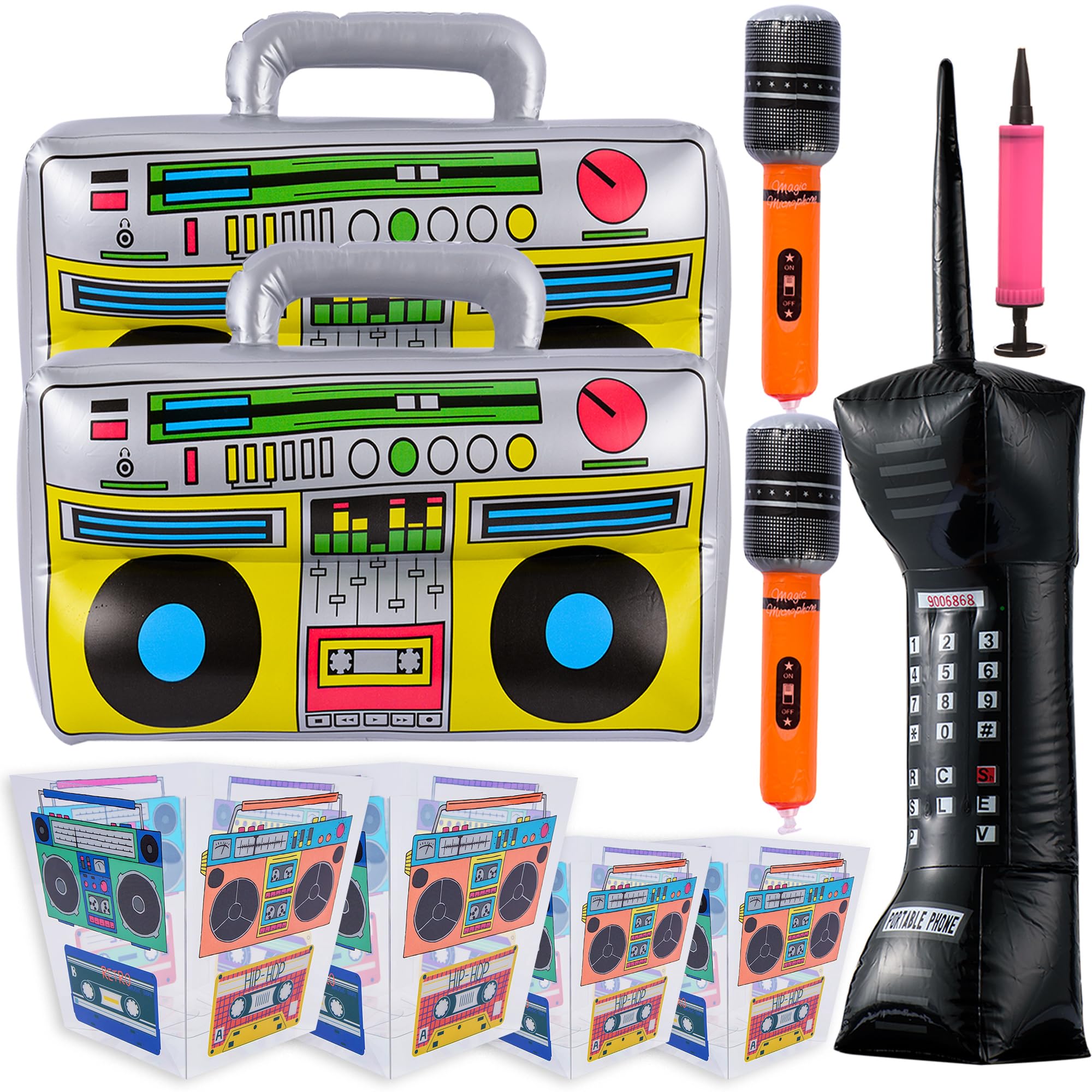 Amazon.com: YAROMO Inflatable Boom Box with Tape Bucket Centerpiece ...