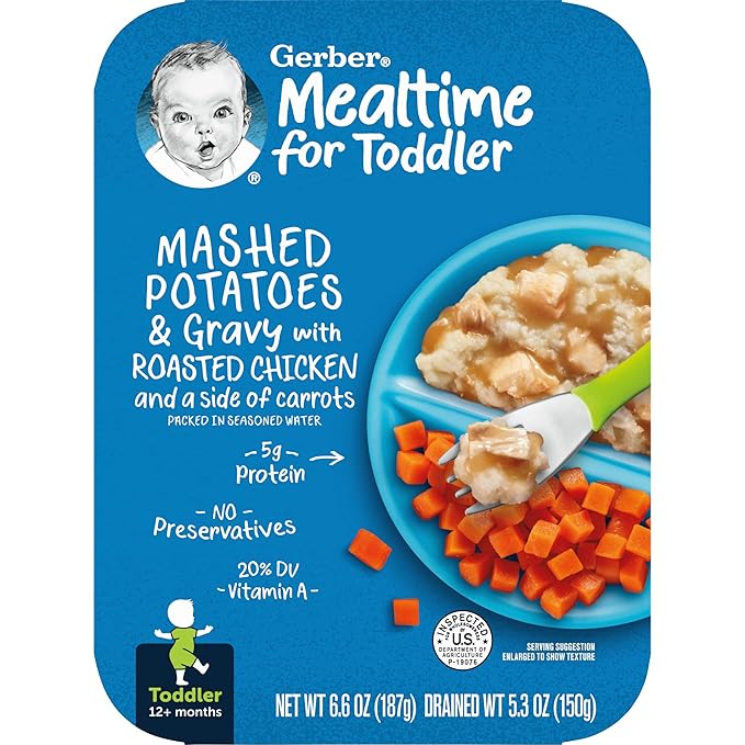 Amazon.com: Gerber Meal Time for Toddlers Mashed Potatoes and Gravy ...