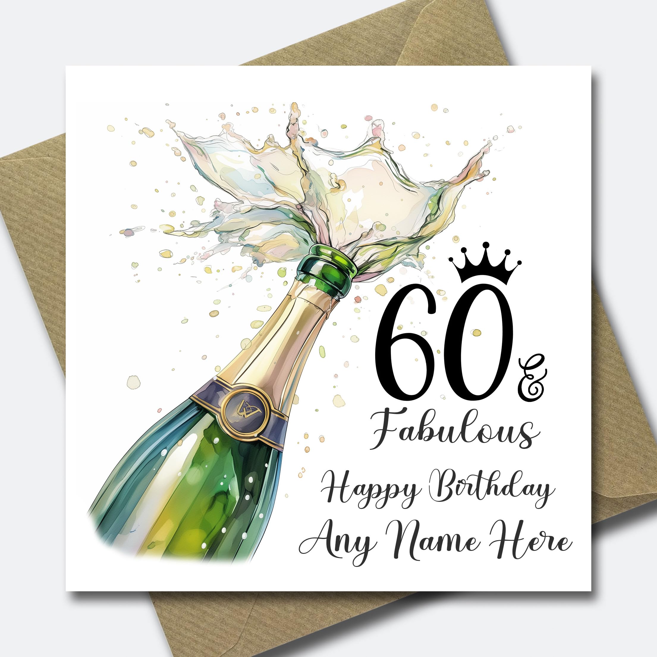 60 and Fabulous! Personalised 60th Birthday Cards - For Women, Mum ...