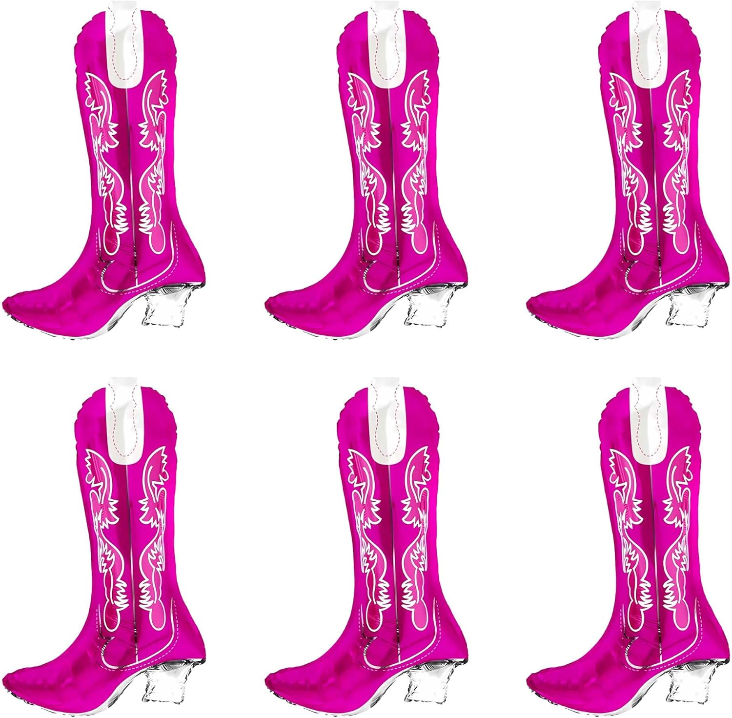 Amazon.com: Cowgirl Boot Balloons 6 Pcs - 30 Inch Pink Boot Foil ...