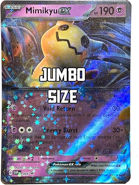 Amazon.com: Pokemon Jumbo Card - Mimikyu EX - Scarlet & Violet SVP004 ...