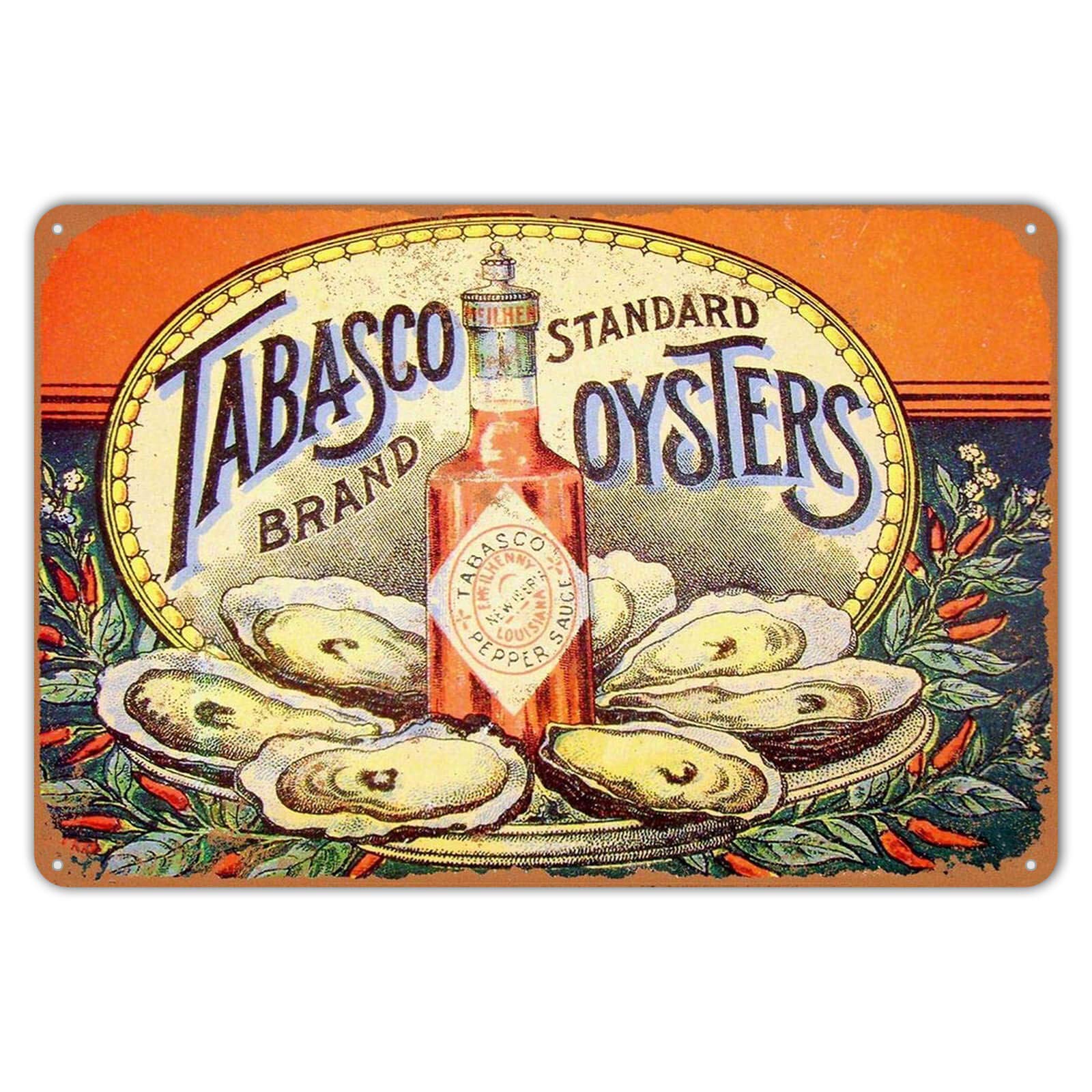 Amazon.com : Agedsign Metal Tin Sign Vintage Style Tabasco Pepper Sauce ...