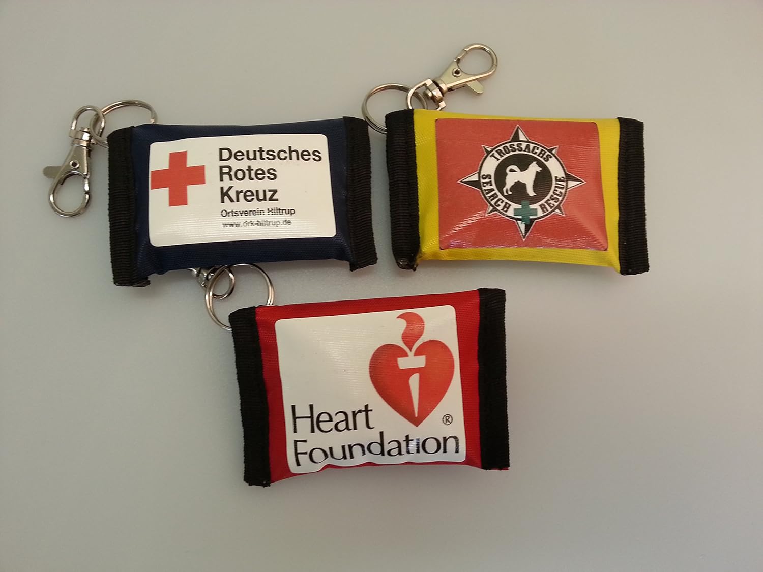 50 Personalised Key Ring Pouches with CPR FACE Shield : Amazon.co.uk ...