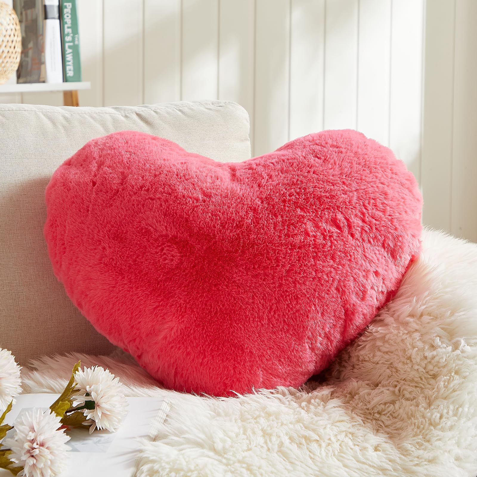 Amazon.com: EastTree Heart Pillows, Valentine's Day Heart Pillow ...