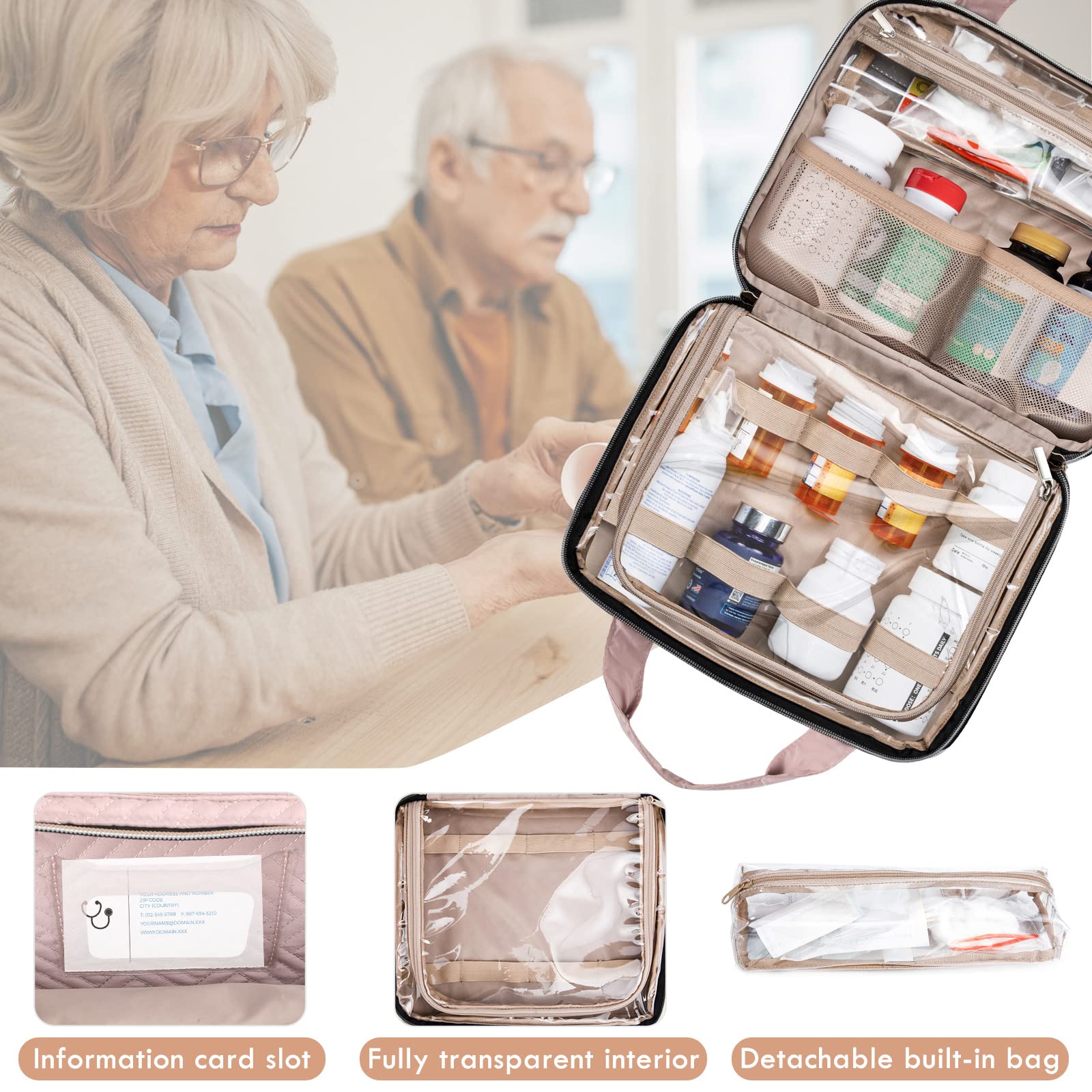 Snapklik.com : BAGSFY Medicine Bag For Traveling, Pill Bottle Organizer ...