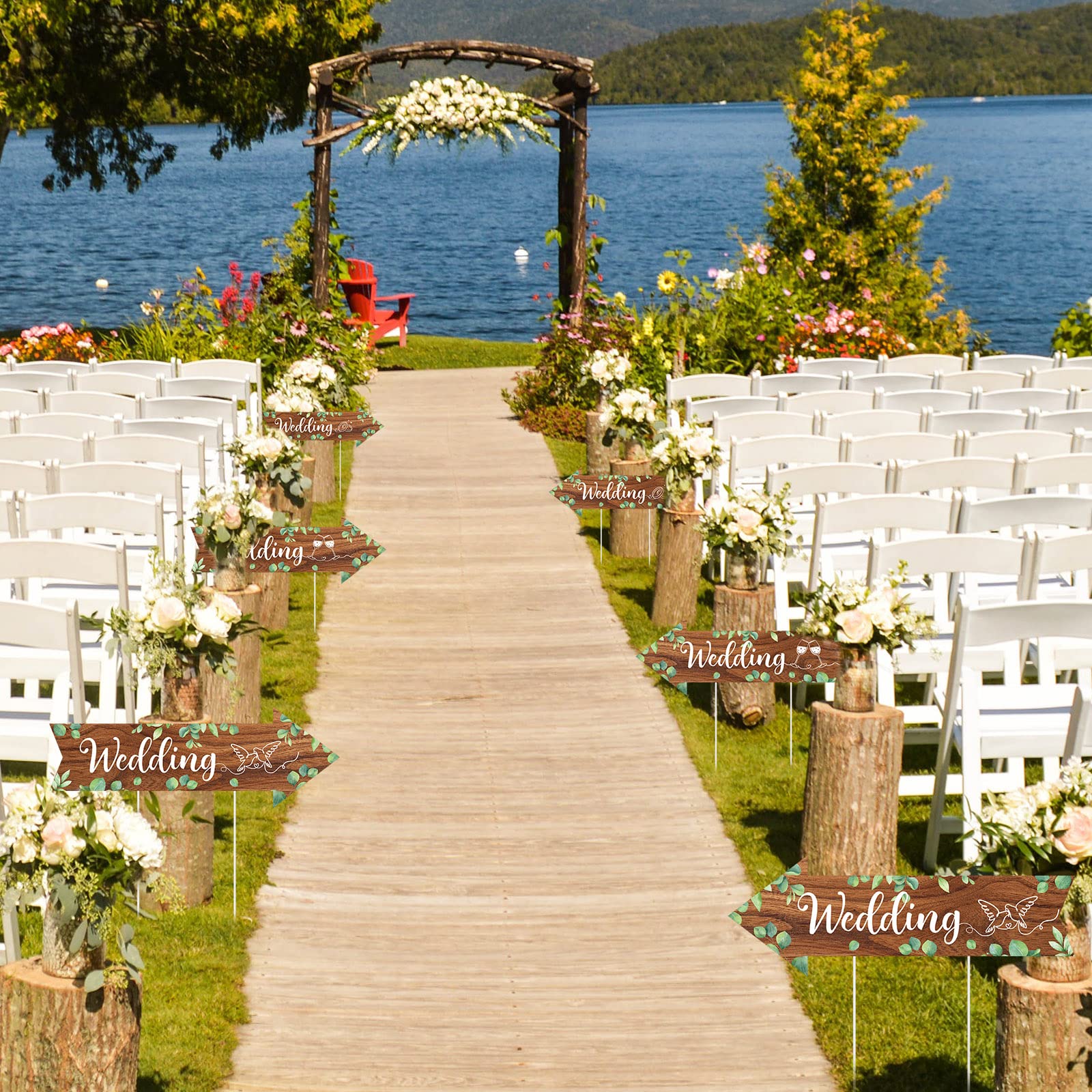 Reception Directional Wedding Signs Personalised Metal Wedding Sign,