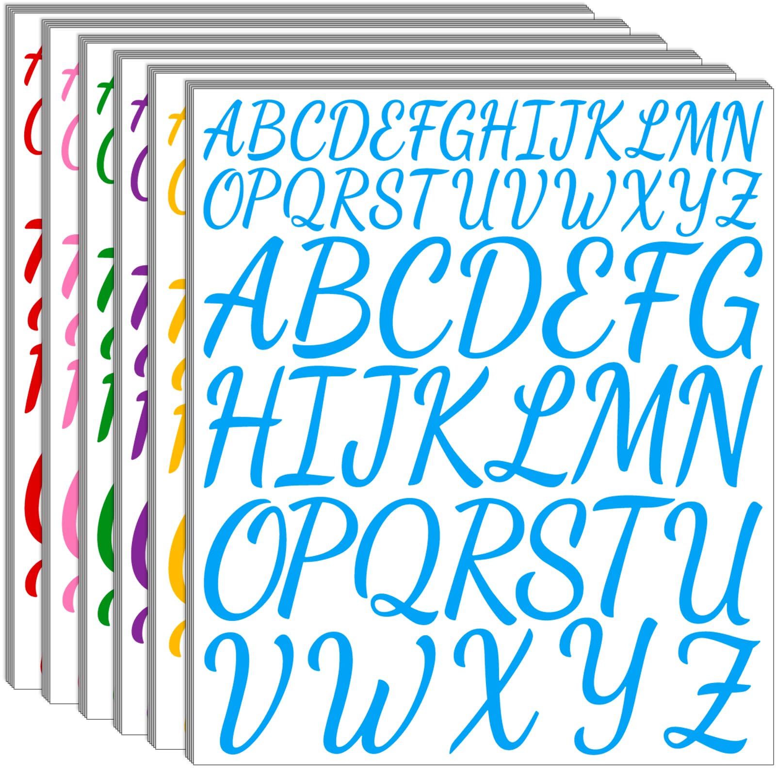 Amazon.com: Bemeol Letter Stickers 30 Sheet Self Adhesive Capital ...