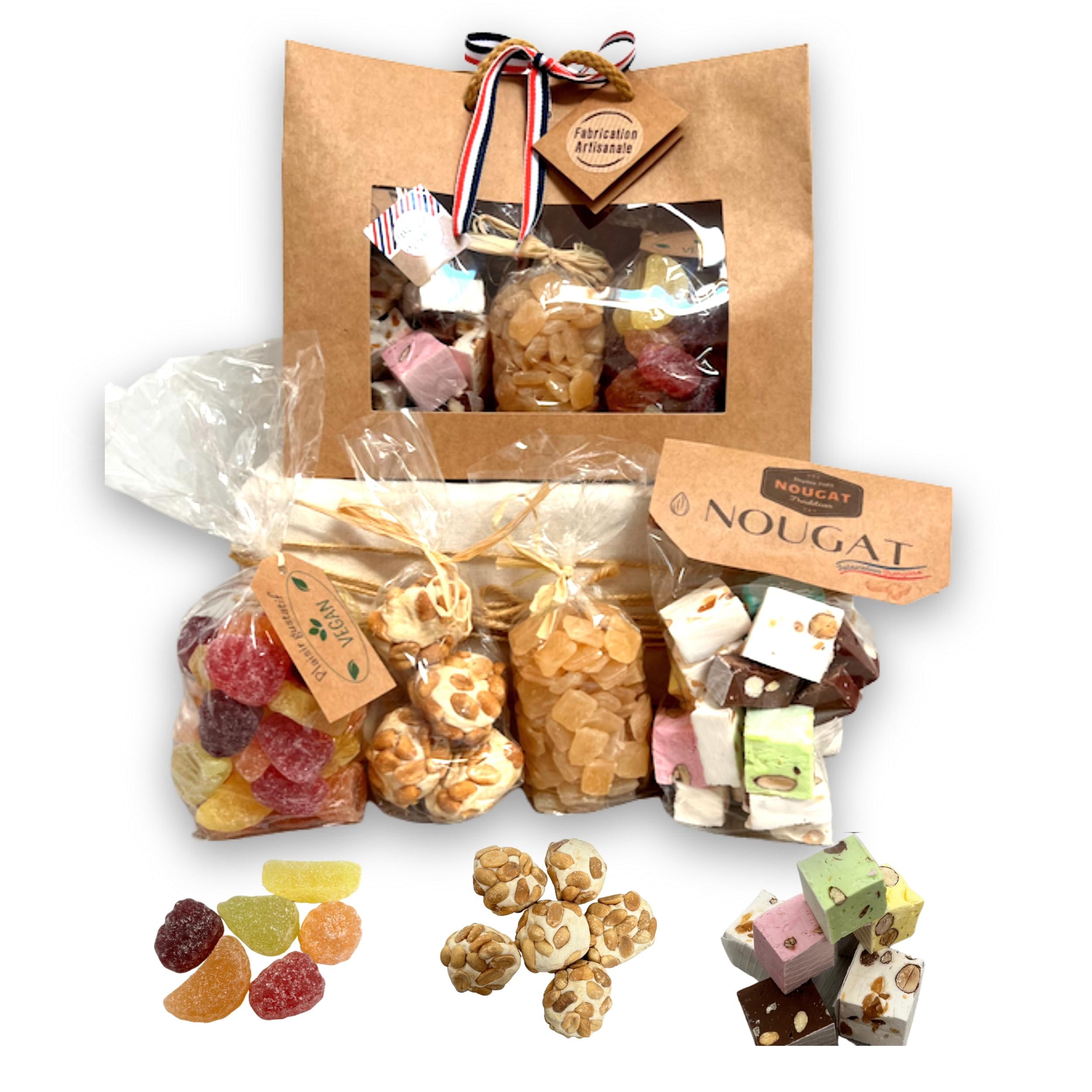 Panier de Bonbons et Nougats - Coffret Gourmand sucré Cadeau original à ...